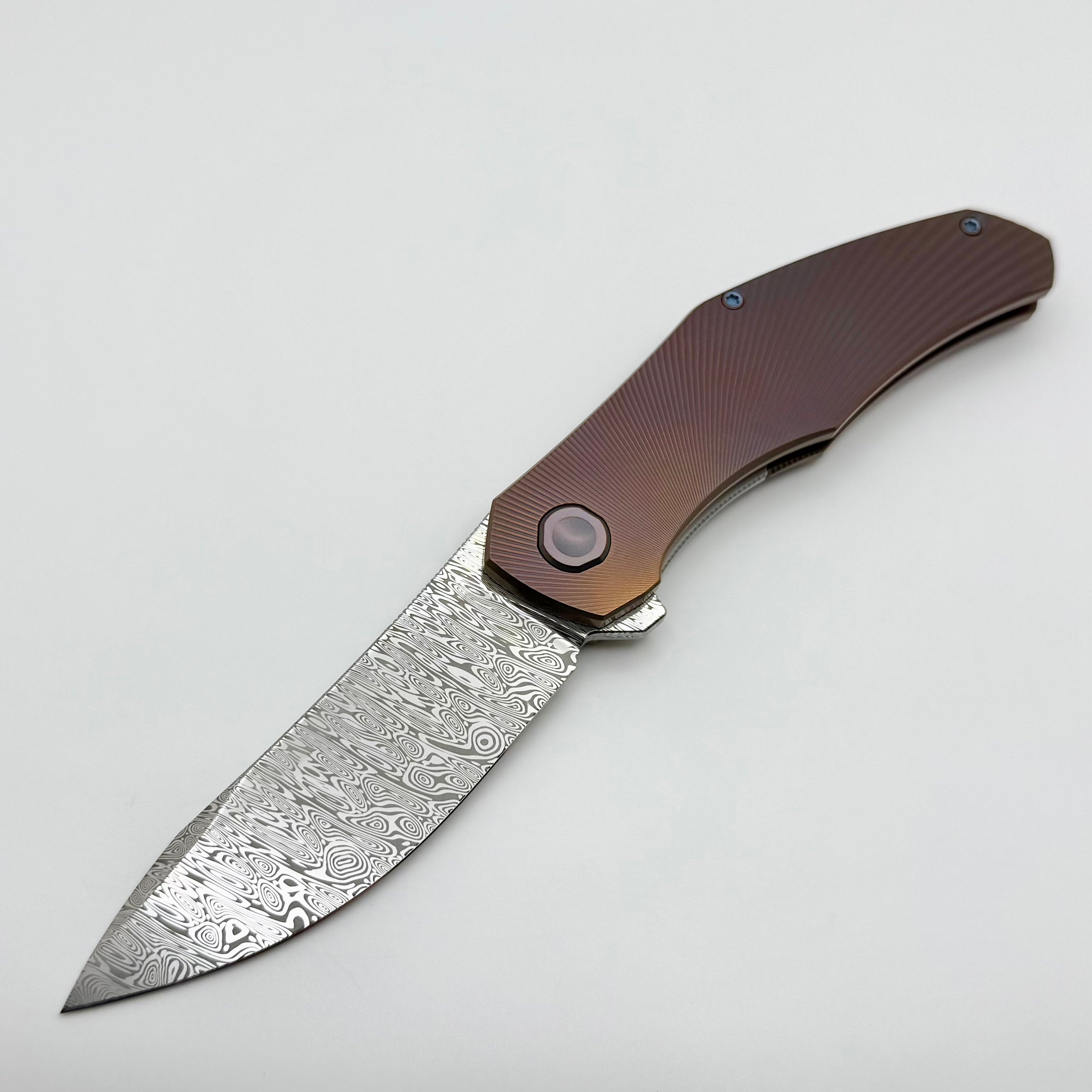 Holt Bladeworks Renegade w/ Bent Starburst Titanium Handles & Damastee