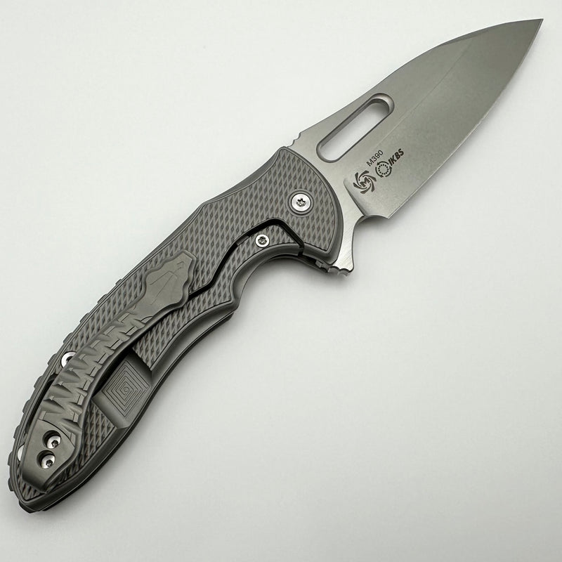 Mechforce Knives Sentry Rick Lala Collab Diamond Plate Titanium & M390