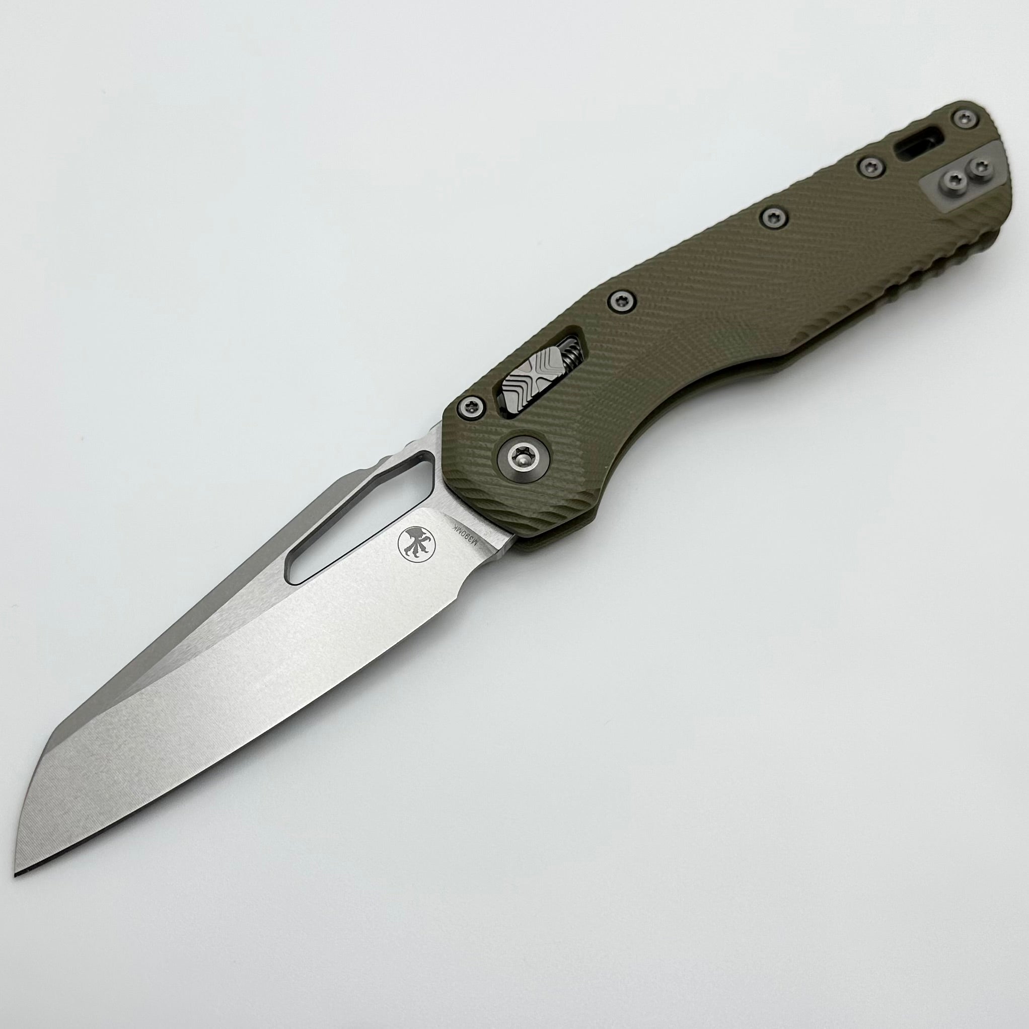 Microtech Knives MSI RAM LOK OD Green Fluted G-10 & Stonewash M390MK 2