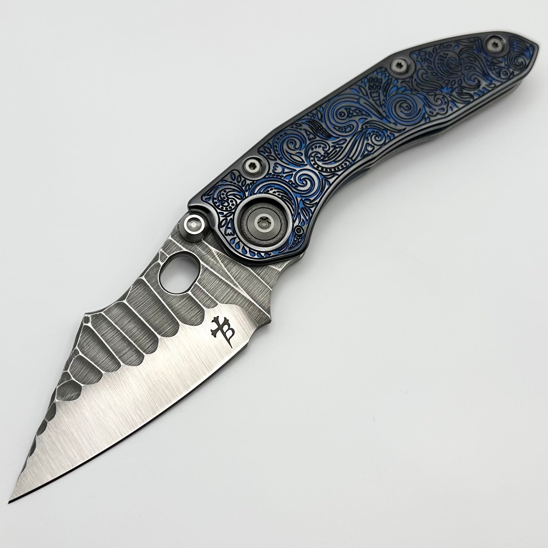 Borka Blades Ti2 Design Custom Black Hula/Blue Natas Stitch w/ Rocked