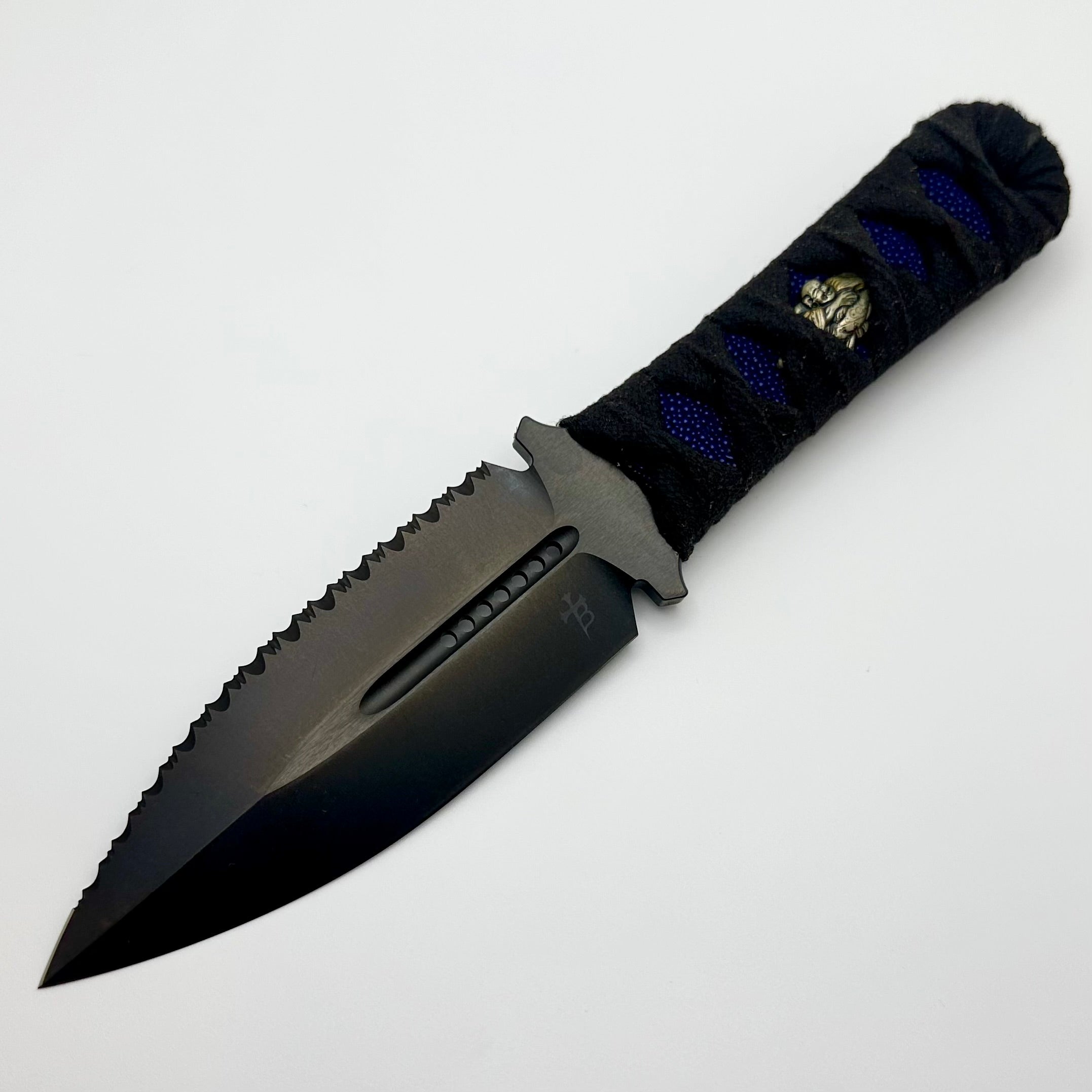 Microtech Knives & Borka Blades SBD DLC Full Serrated & Hand Wrapped M