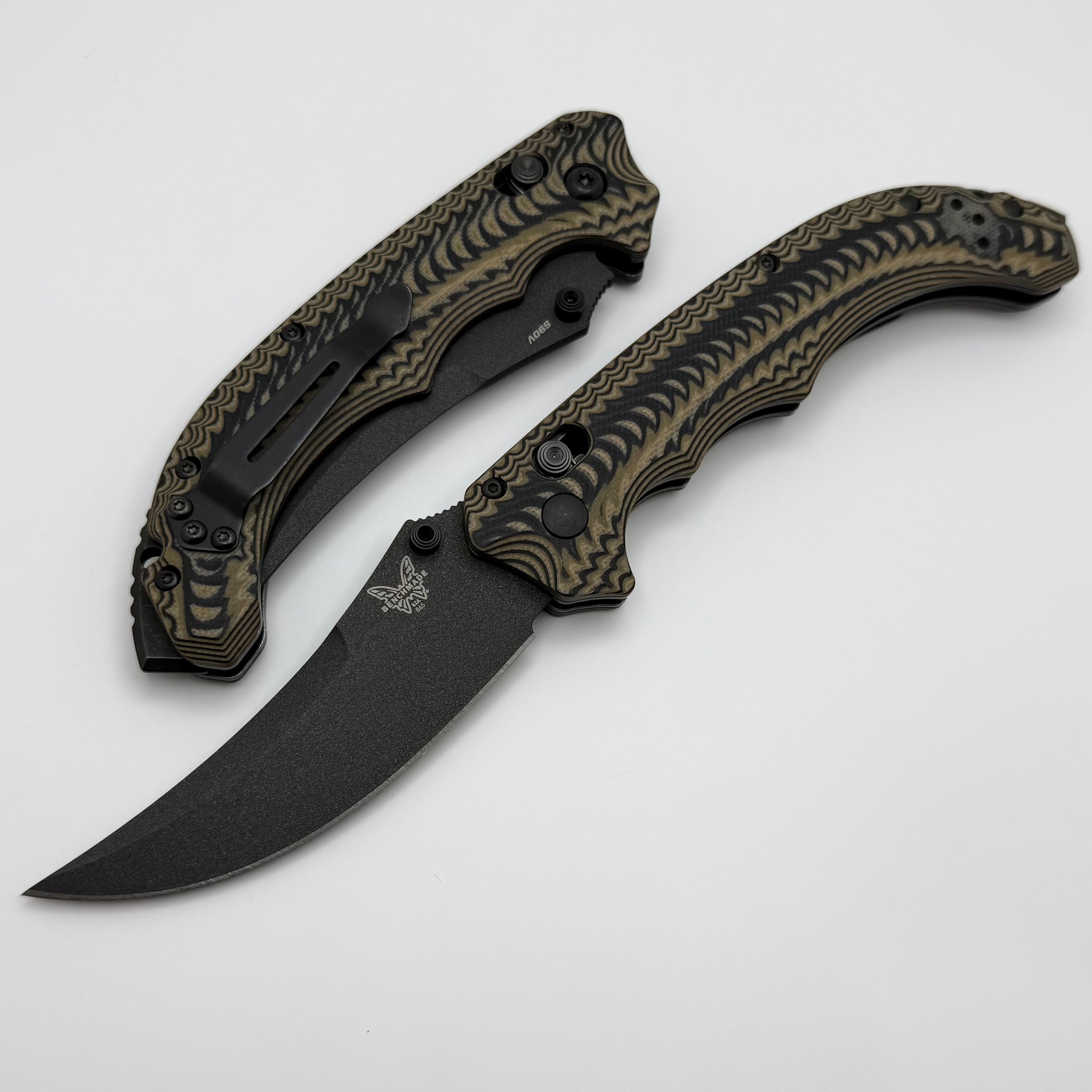 Benchmade Mini Bedlam Multi Color G-10 Handles w/ CPM-S90V 865BK-01