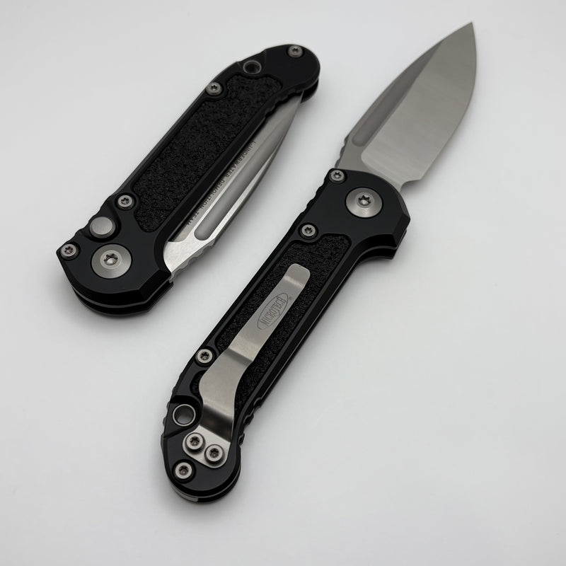 Microtech Knives LUDT Gen III Satin Drop Point w/ Black Handle 1135-4