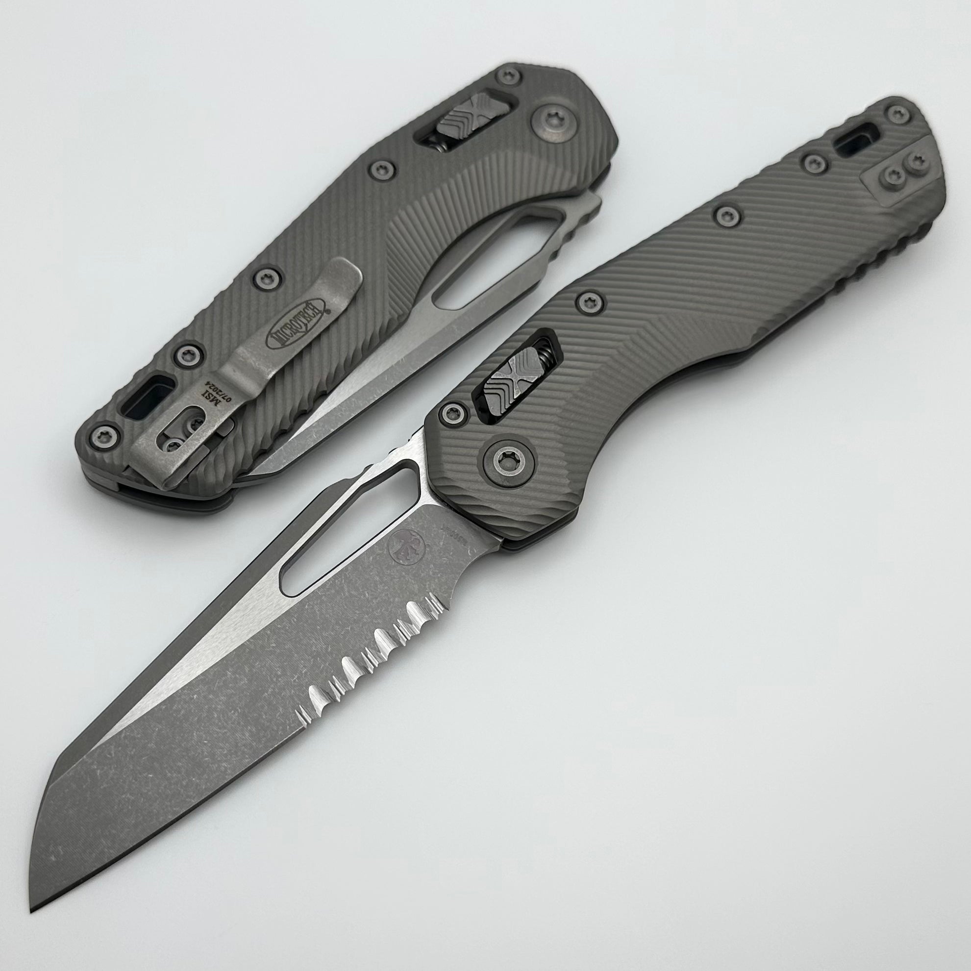 Microtech Knives MSI RAM LOK Fluted Natural Clear Apocalyptic Partial