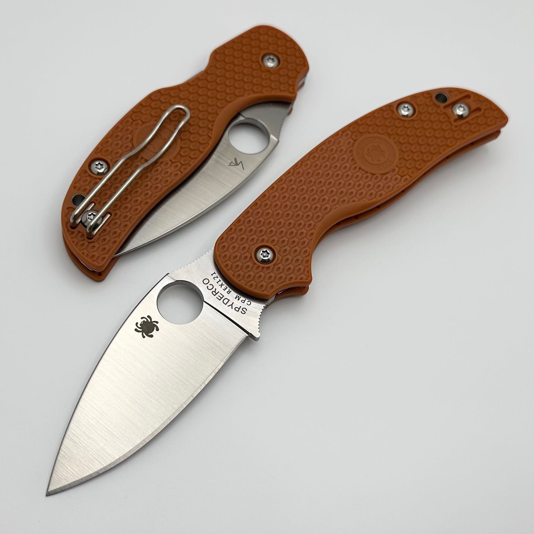 Spyderco Sage 5 Lightweight Burnt Orange FRN Scales w/ Rex-121 C123BOR