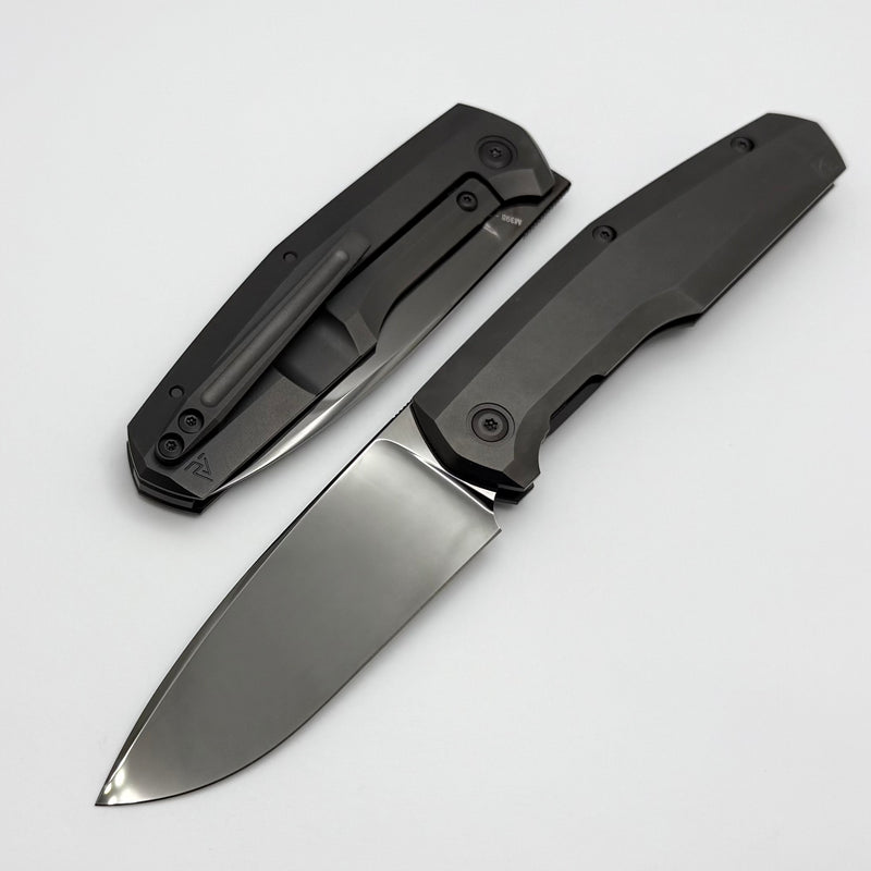 Custom Knife Factory FIF18 w/ DLC Titanium Handles & Polished DLC M398
