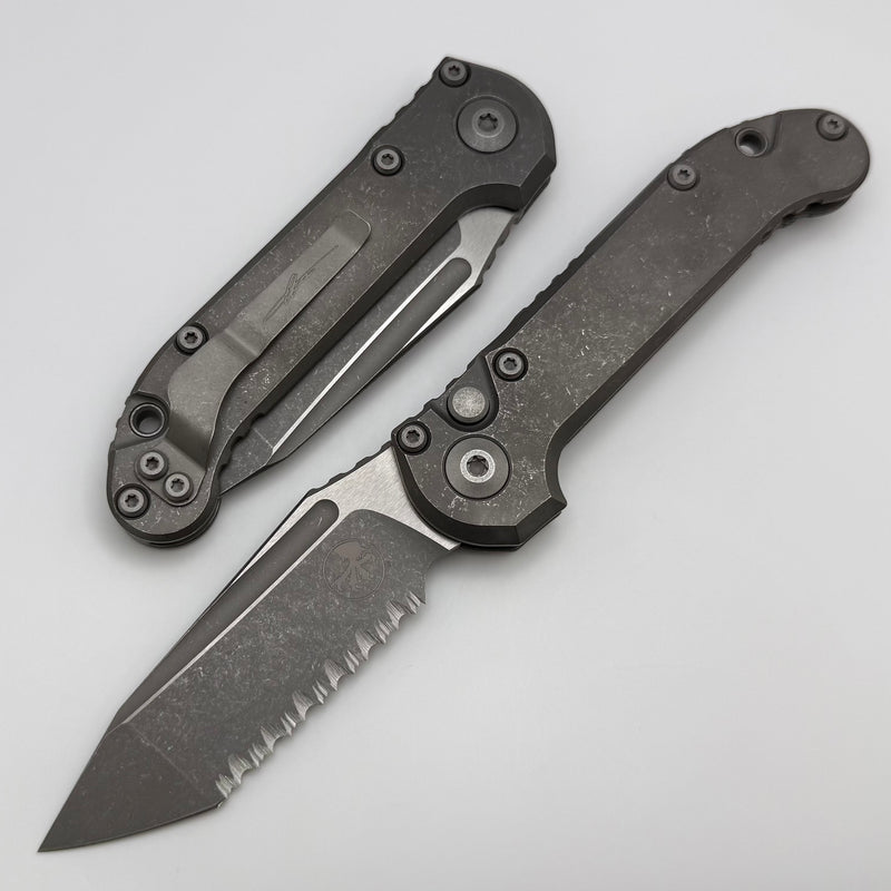 Microtech Knives LUDT Gen III Apocalyptic Tanto Titanium Slab Side Han