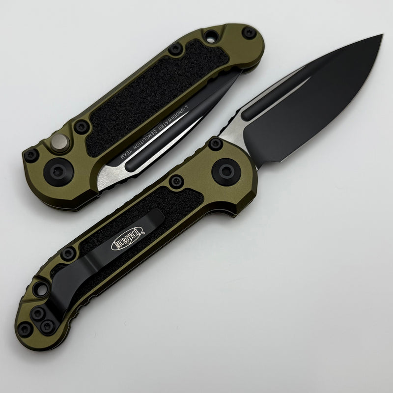 Microtech Knives LUDT Gen III Black Drop Point w/ OD Green Handle 1135