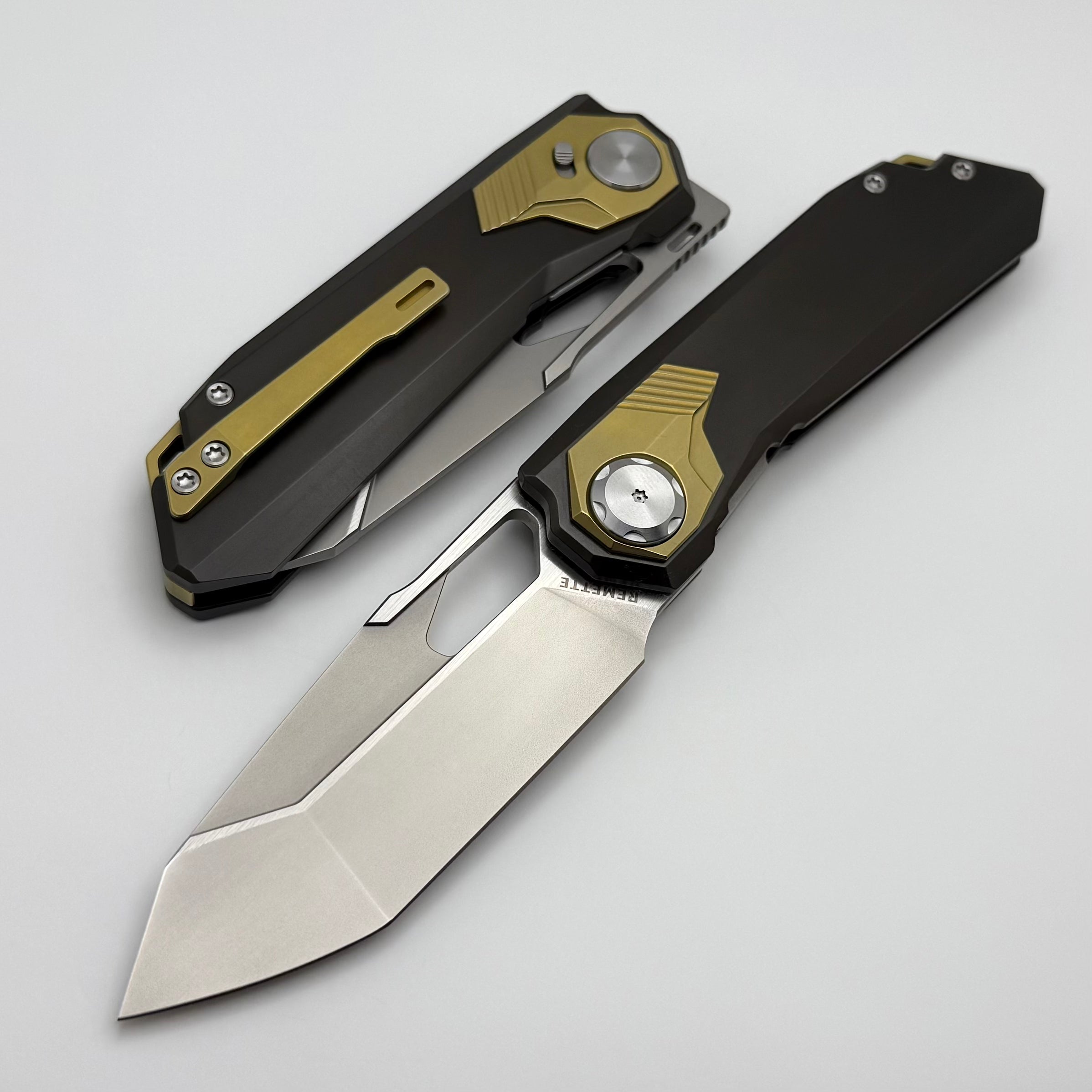 Remette RT Peregrine Falcon Bronze Titanium Handles w/ Bronze Accents