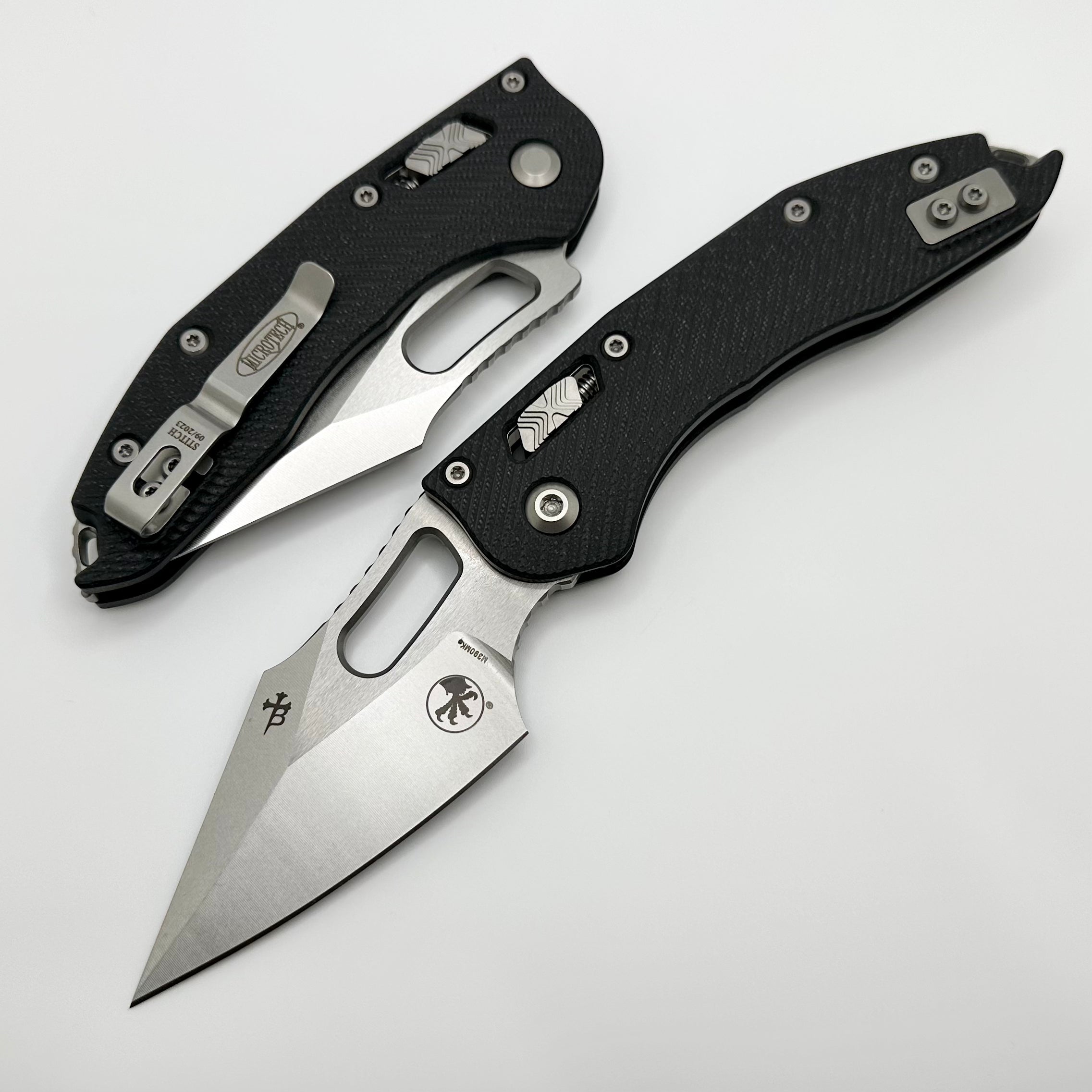 Microtech Knives Manual Stitch RAM LOK Fluted Black G-10 & M390MK 169R