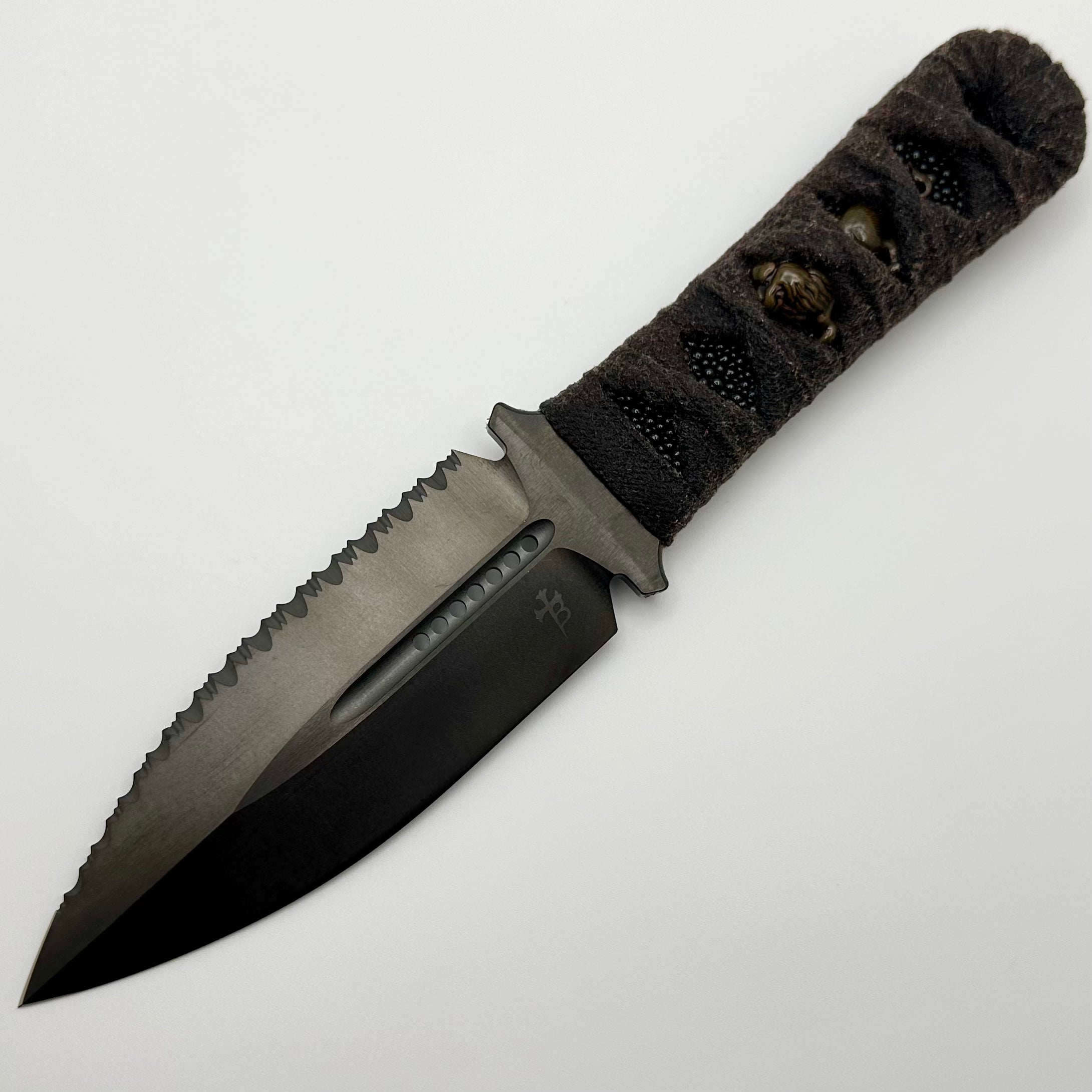 Microtech Knives & Borka Blades SBD DLC Full Serrated & Hand Wrapped M