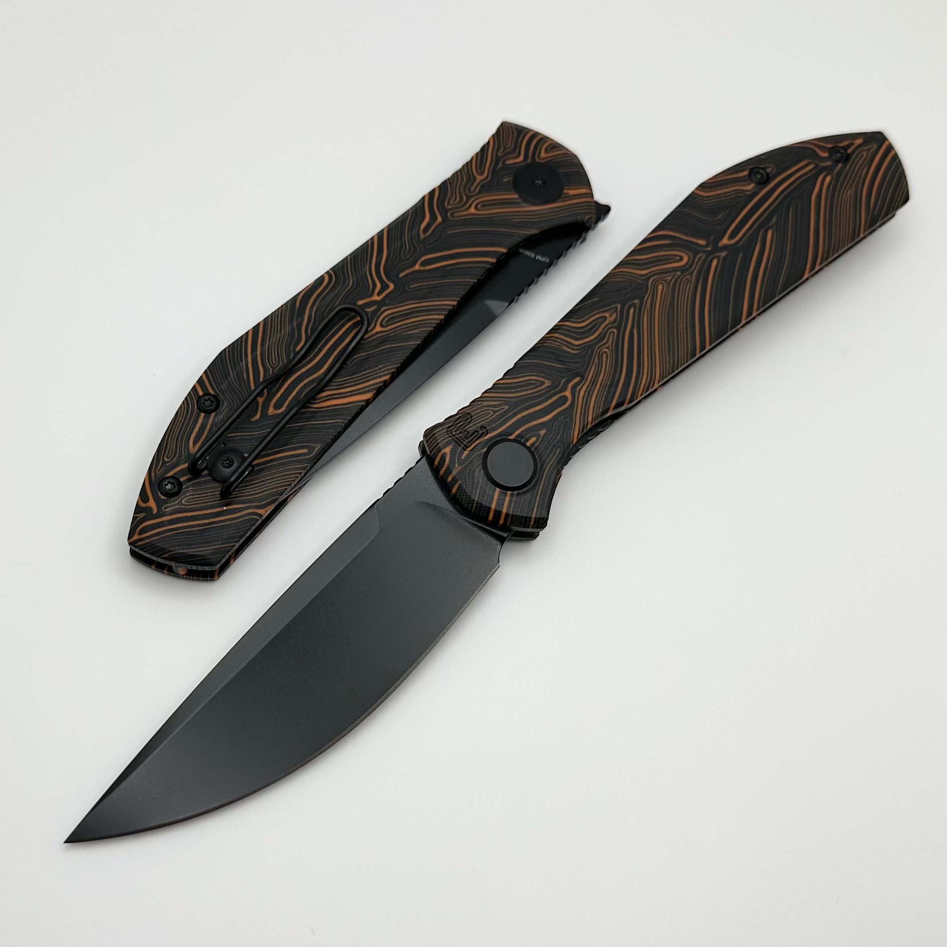 Custom Knife Factory - Echo Splinter Front Flipper w/ Orange Gmascus G