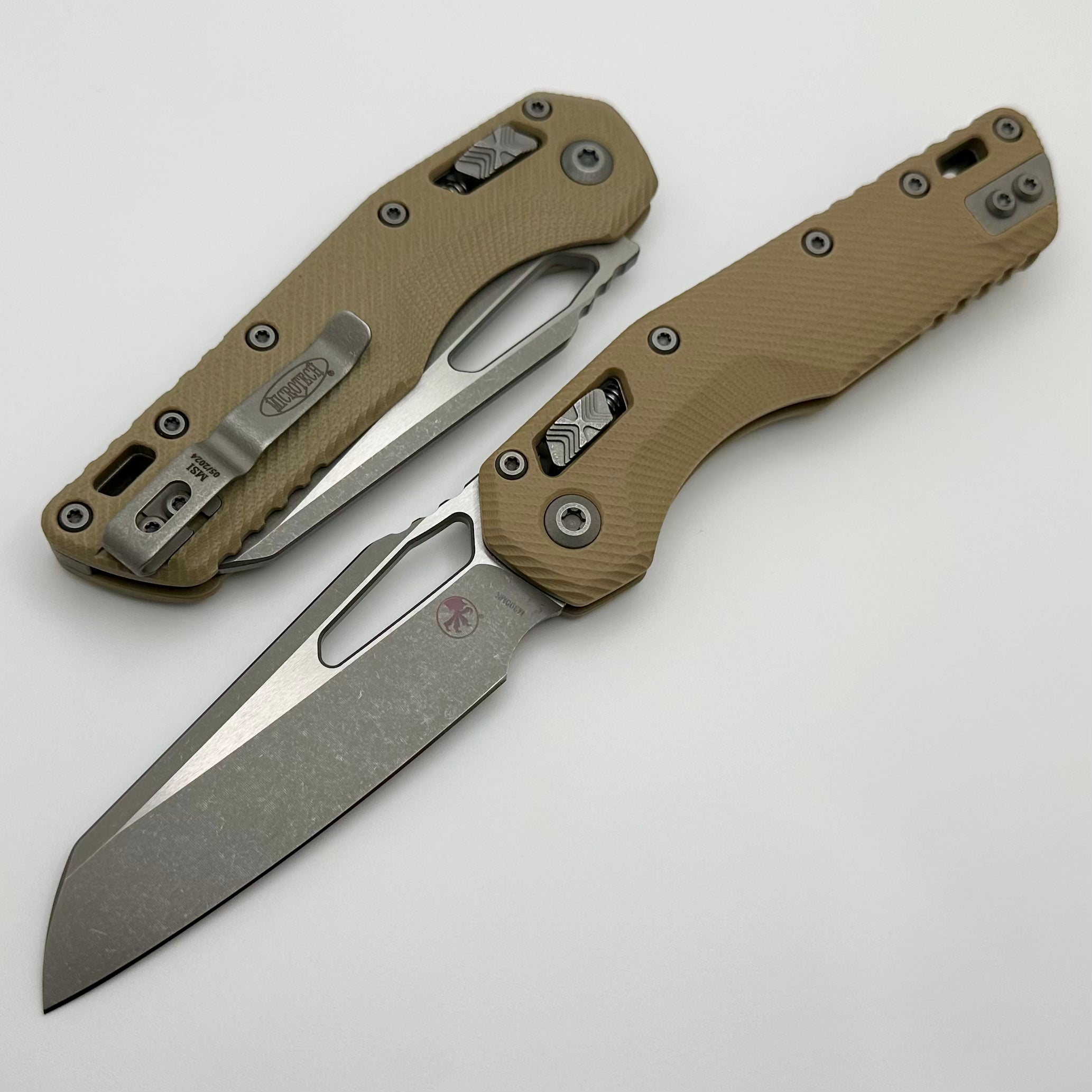 Microtech Knives MSI RAM LOK Tan Fluted G-10 & Apocalyptic M390MK 210-