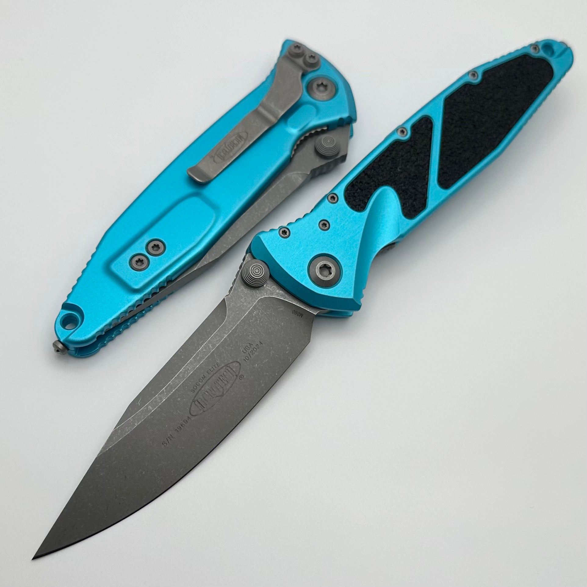 Microtech Socom Elite S/E Manual Turquoise Apocalyptic Standard 160-10