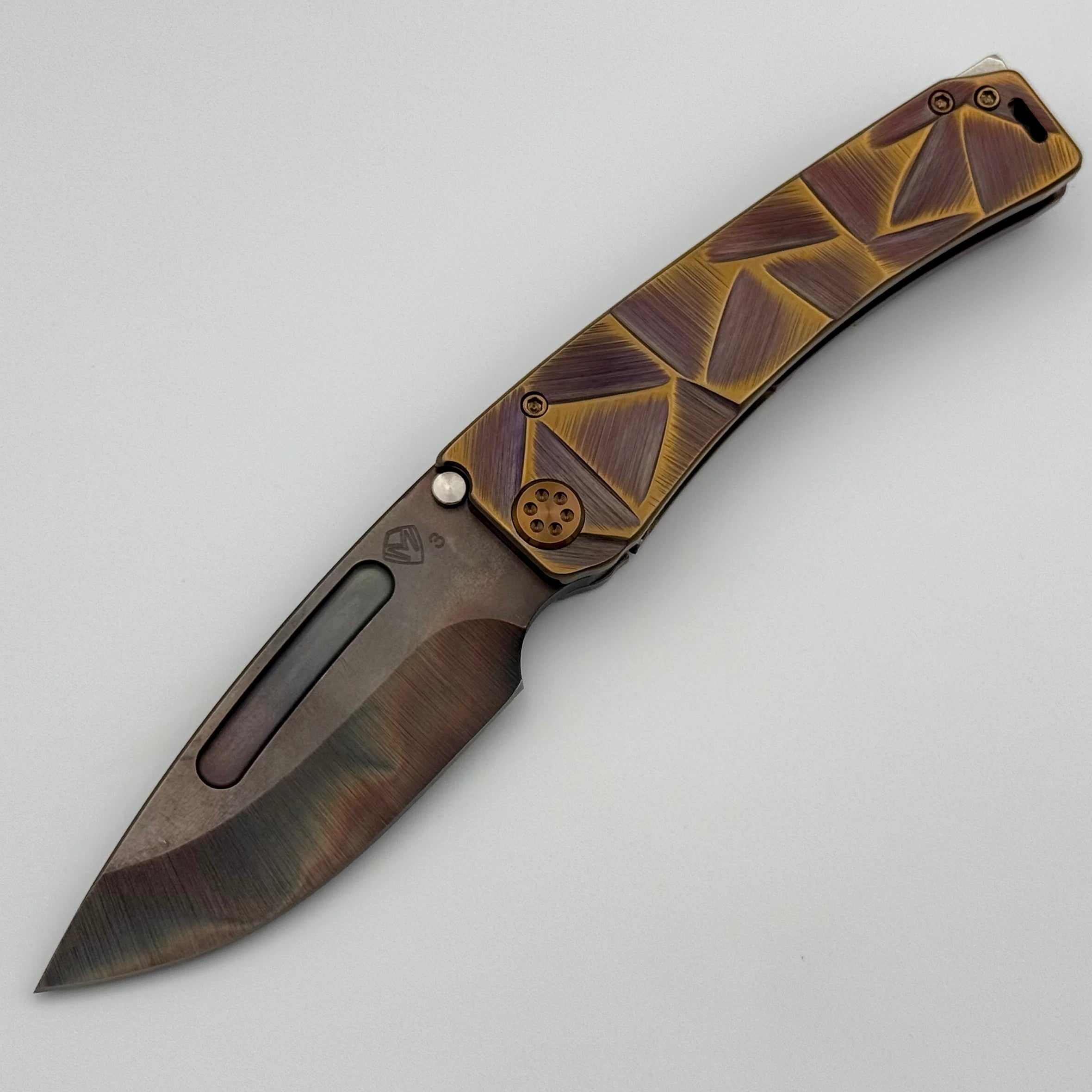 Medford Marauder Full Size Stained Glass Sculpted Titanium Handles w/