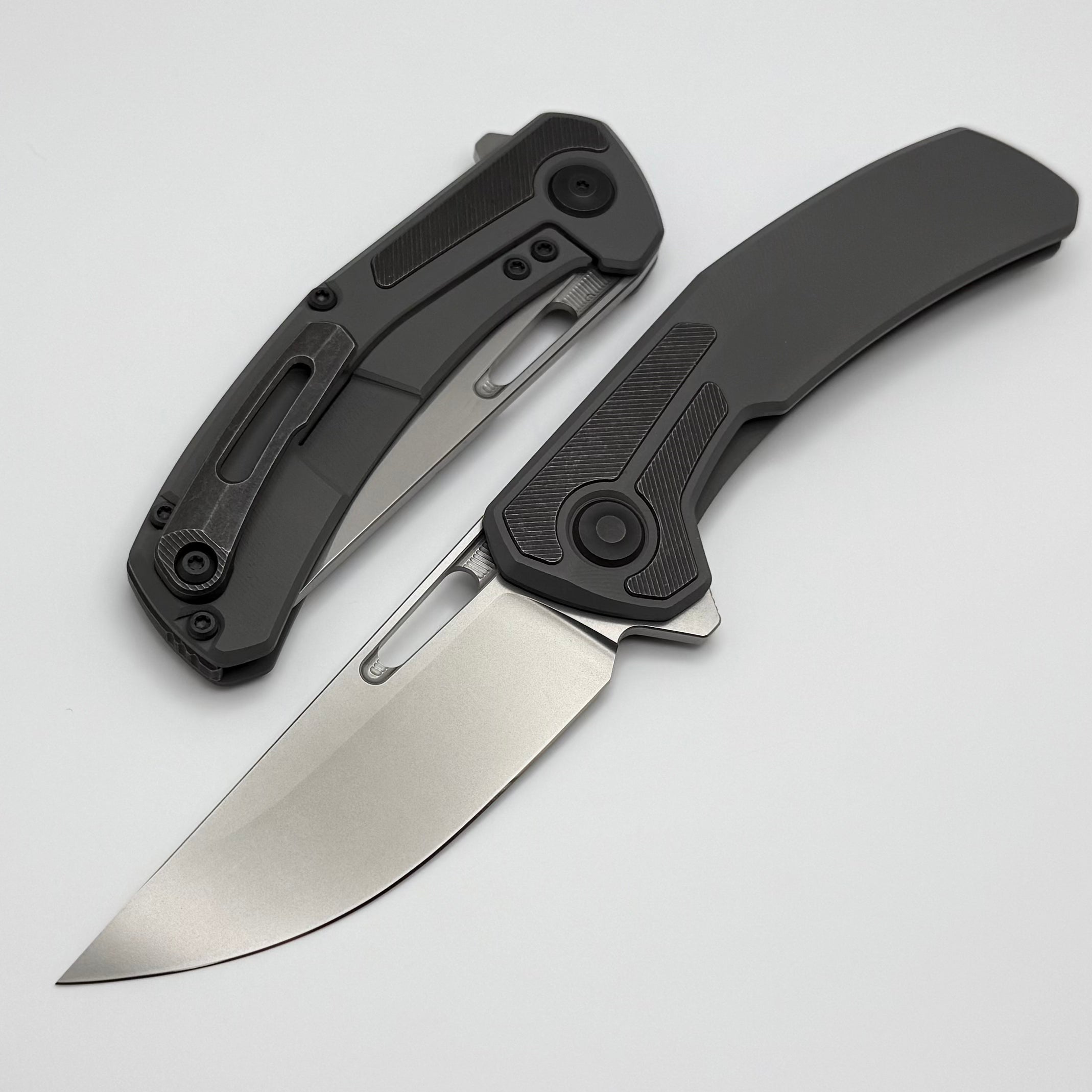 Tactile Knife Co Archer Feathered Inlaid Titanium Framelock w/ MagnaCu