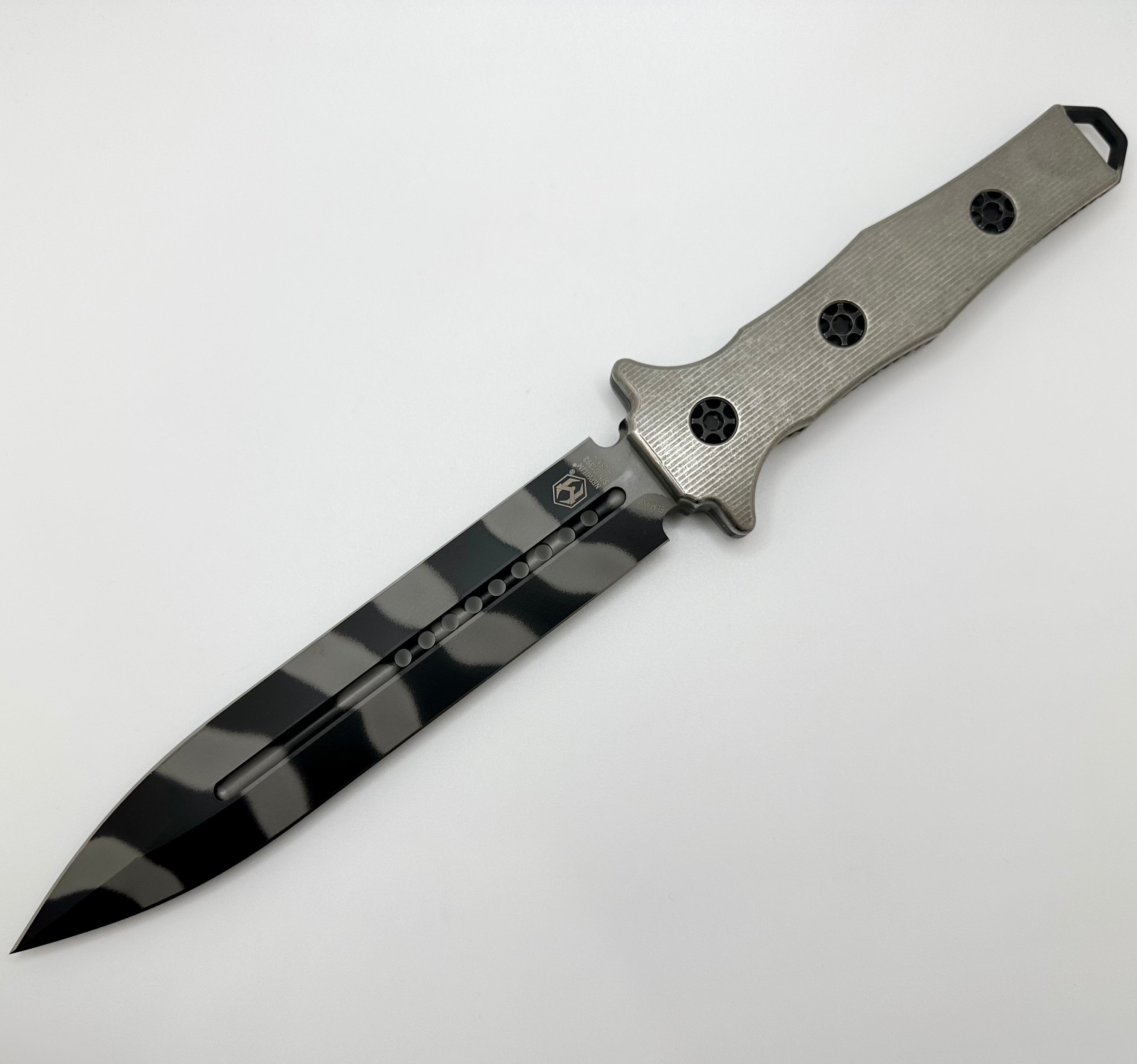Heretic Knives Nephilim Commando Double Edge Elmax w/ Titanium Handles