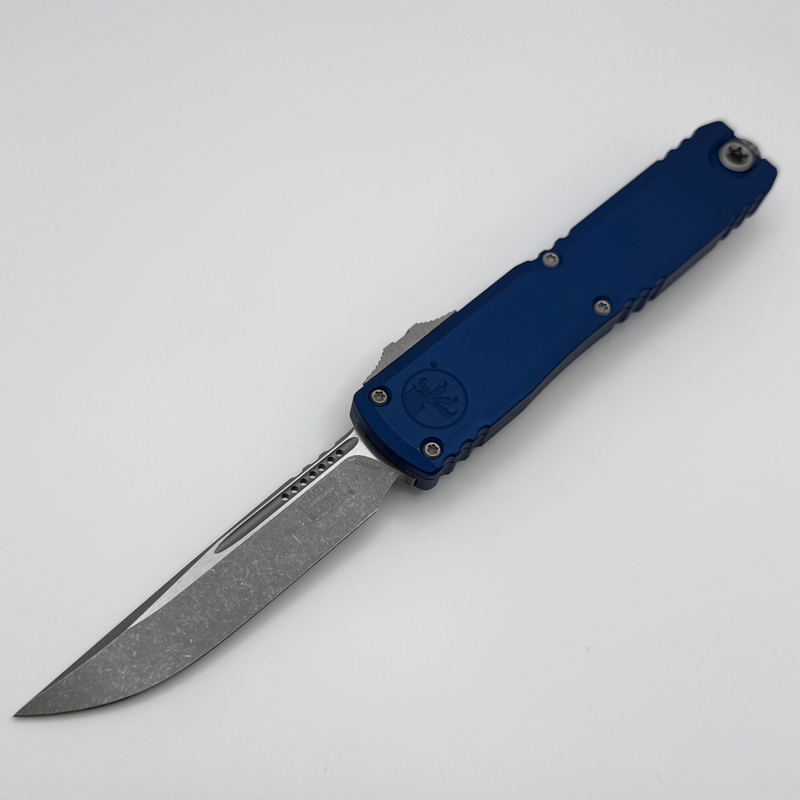 Microtech Ultratech Gen IV S/E Apocalyptic Standard w/ Navy Blue Handl