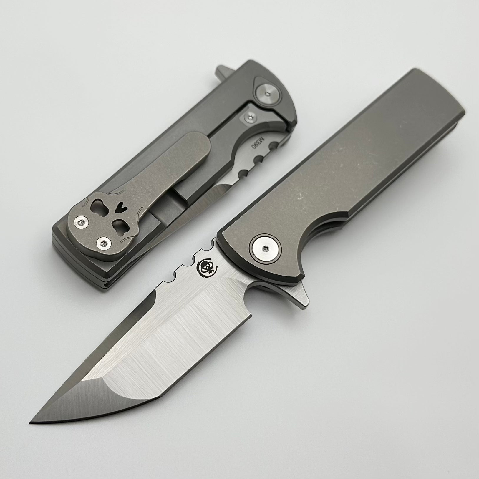 Chaves Knives T.A.K Ambidextrous Knife Tanto M390 & Titanium Integral
