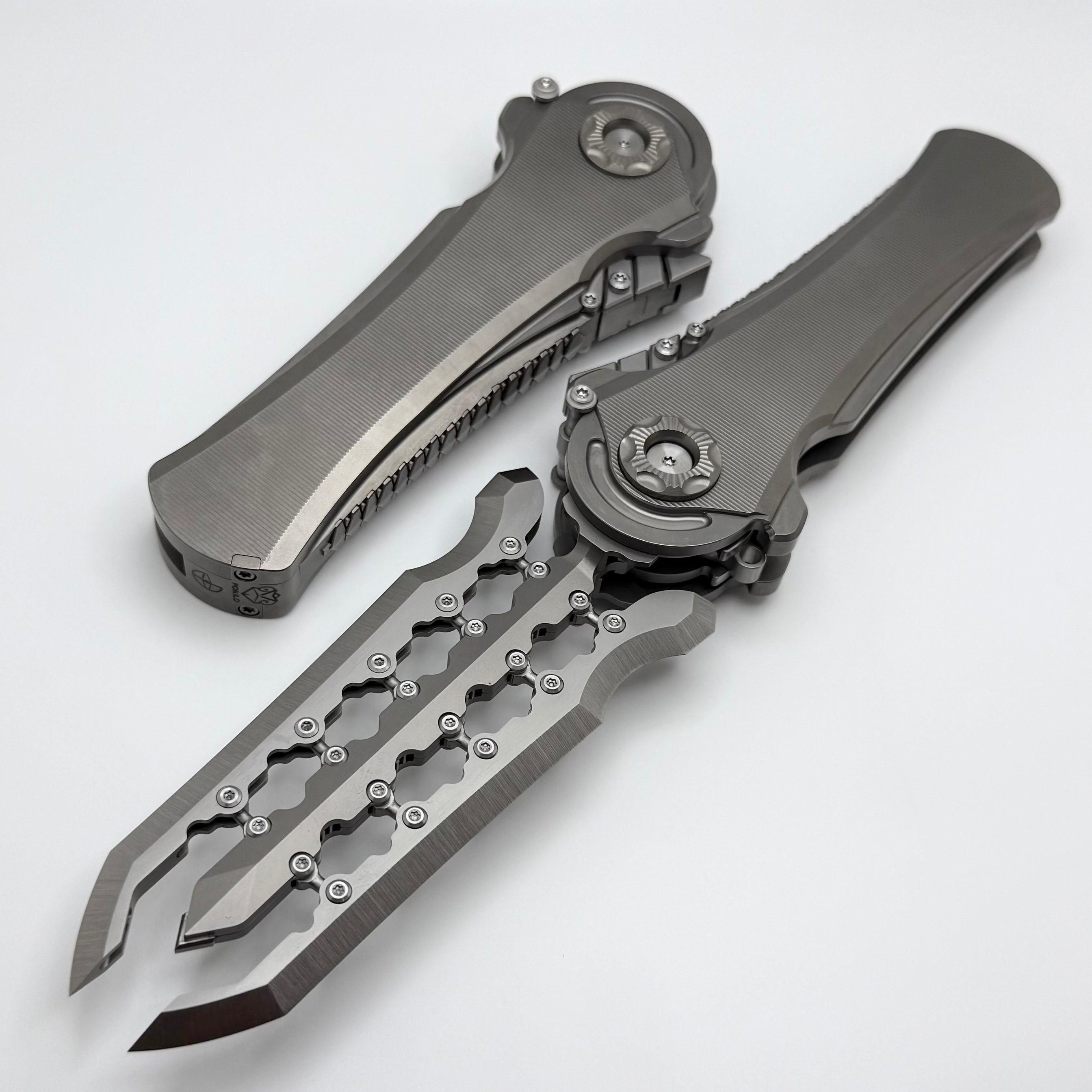 Poikilo Blade Al-Khem Standard 1 w/ Titanium Handles & Pearlescent Sto