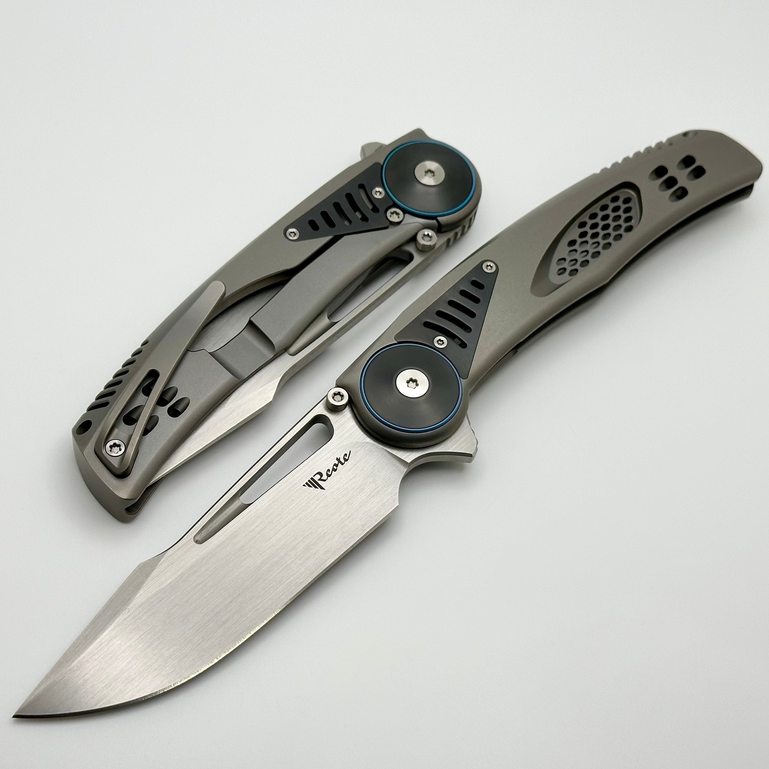 Reate Knives GTR Titanium Integral Bead Blast w/ Zirconium Accents & H