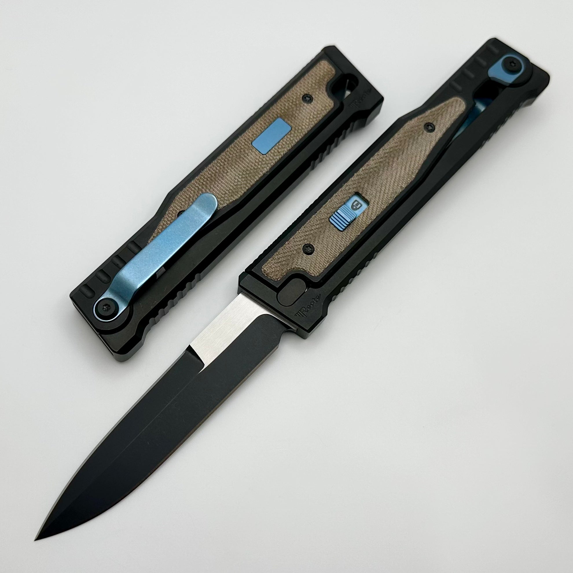 Reate EXO Exoskeleton Design V2 Twill Green Micarta & Two Tone Black P