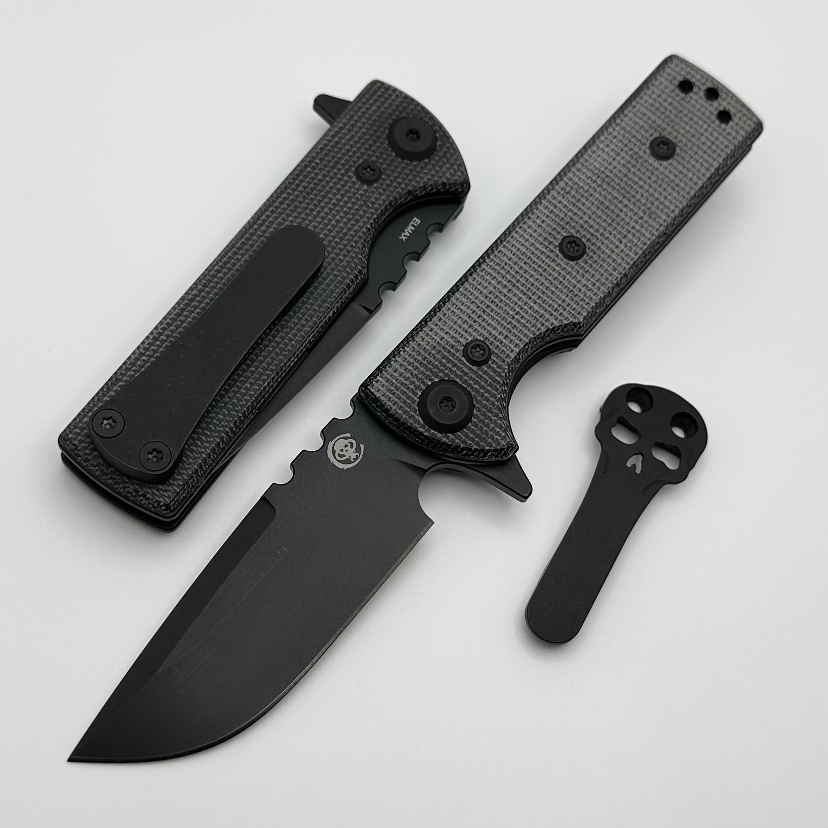 Chaves Knives T.A.K Blackout w/ Black Micarta & PVD Drop Point Elmax
