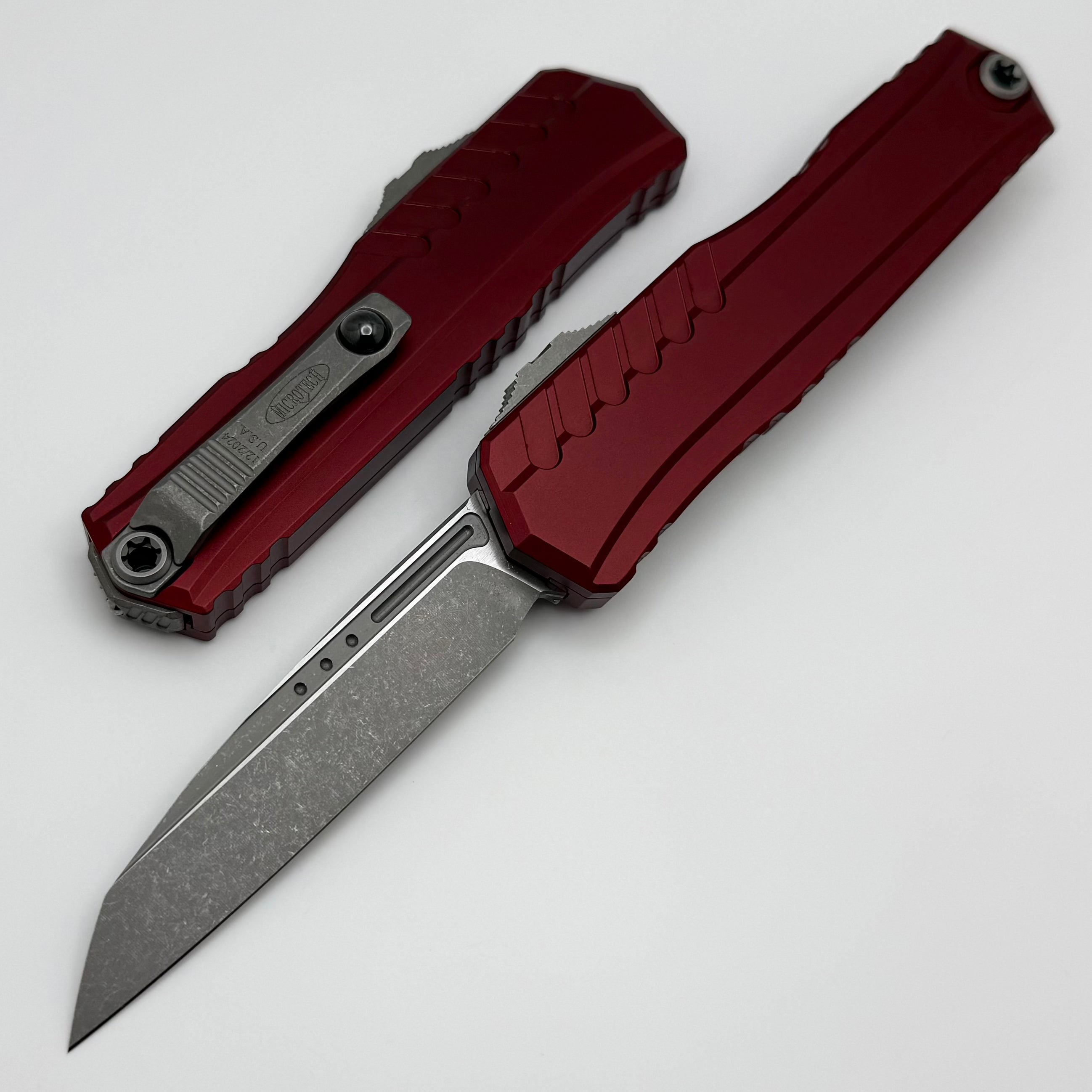 Microtech Cypher II S/E Apocalyptic Standard & Merlot Handle 1241-10AP