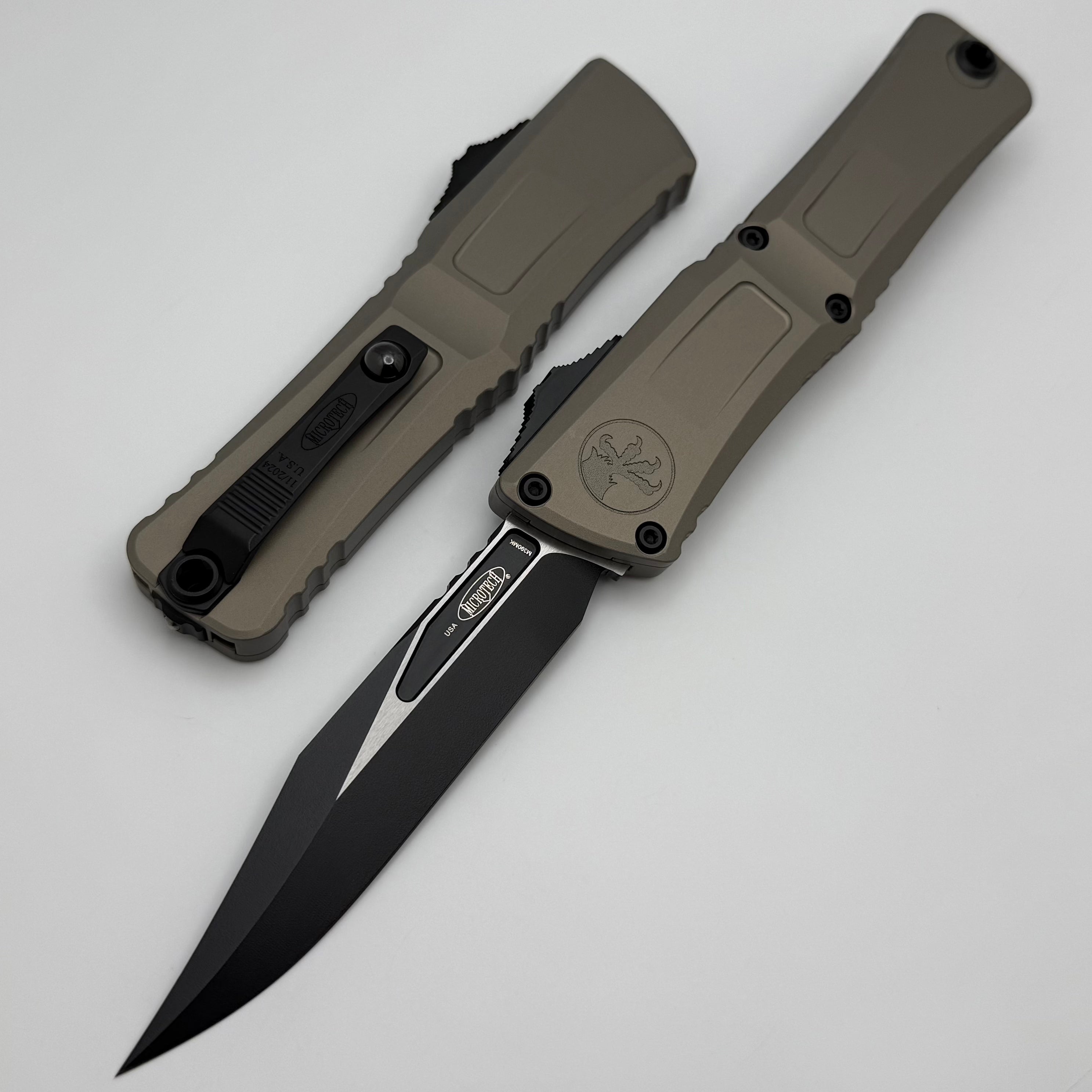 Microtech Knives Combat Troodon Gen III Black Bowie w/ Natural Clear H