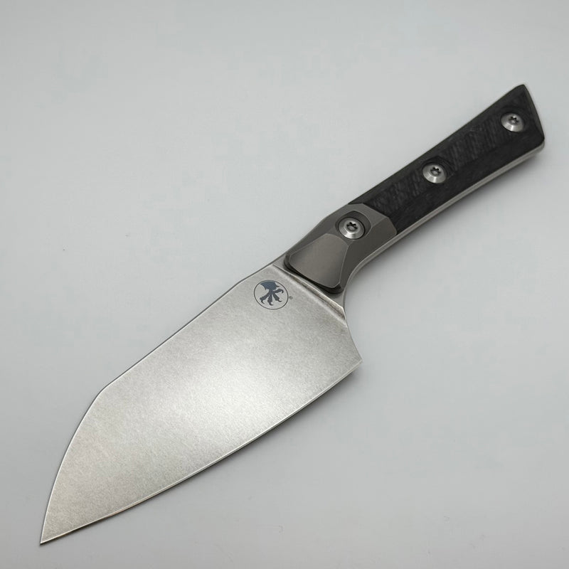 Microtech Santoku 4" Carbon Fiber/Bead Blast Ti Handle w/ M390MK 3300B
