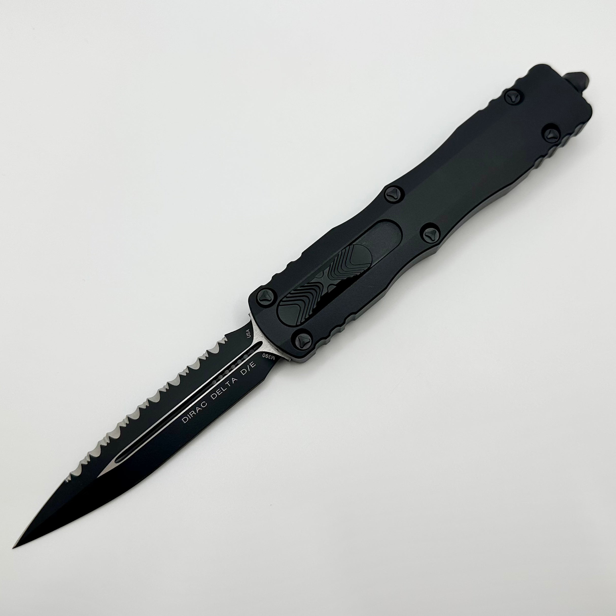 Microtech Dirac Delta D/E Black Tactical Fully Serrated 227-3T PRE OWN