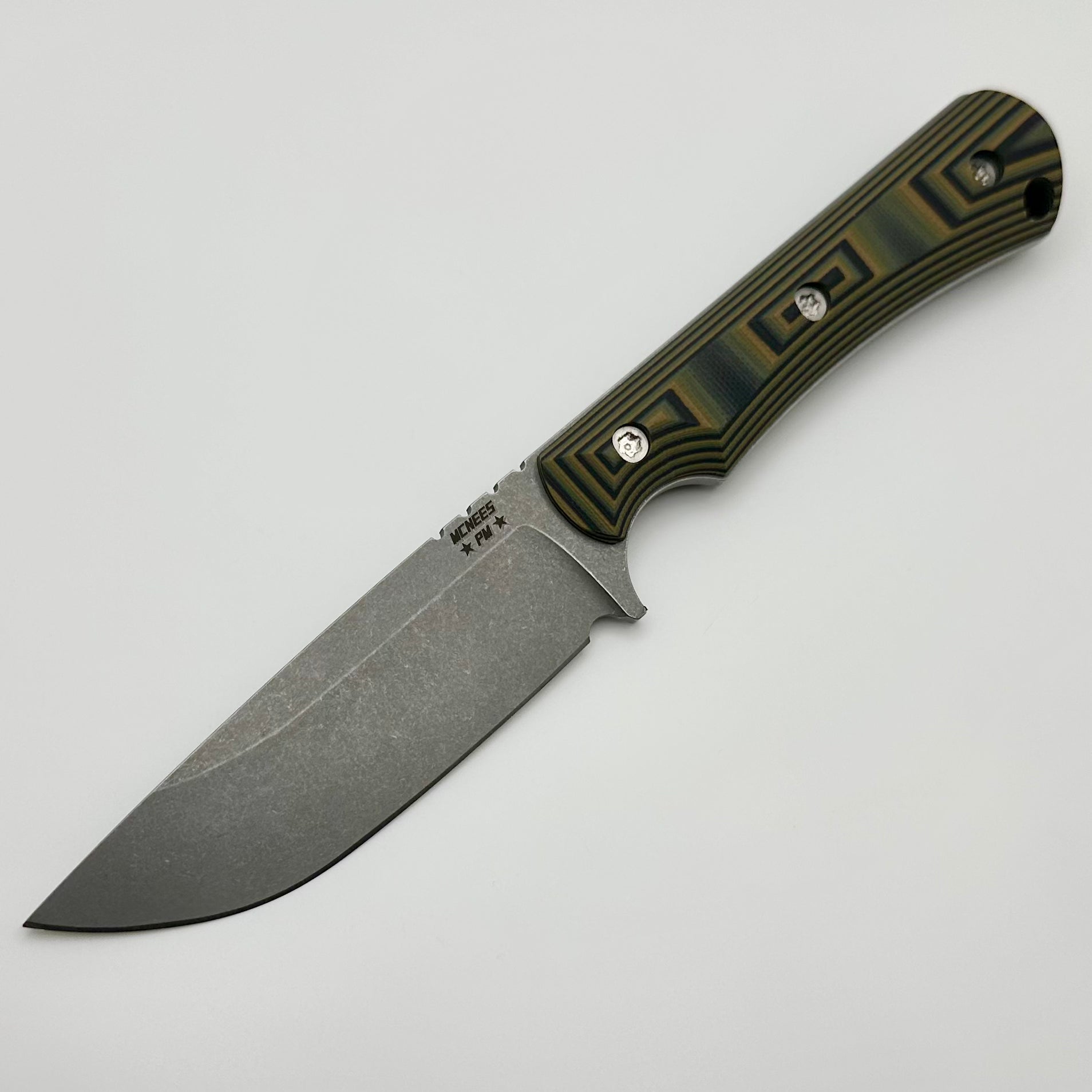 McNees Ridge Runner 3.6" Fixed Blade Camo G-10 w/ Atomic CPM-3V