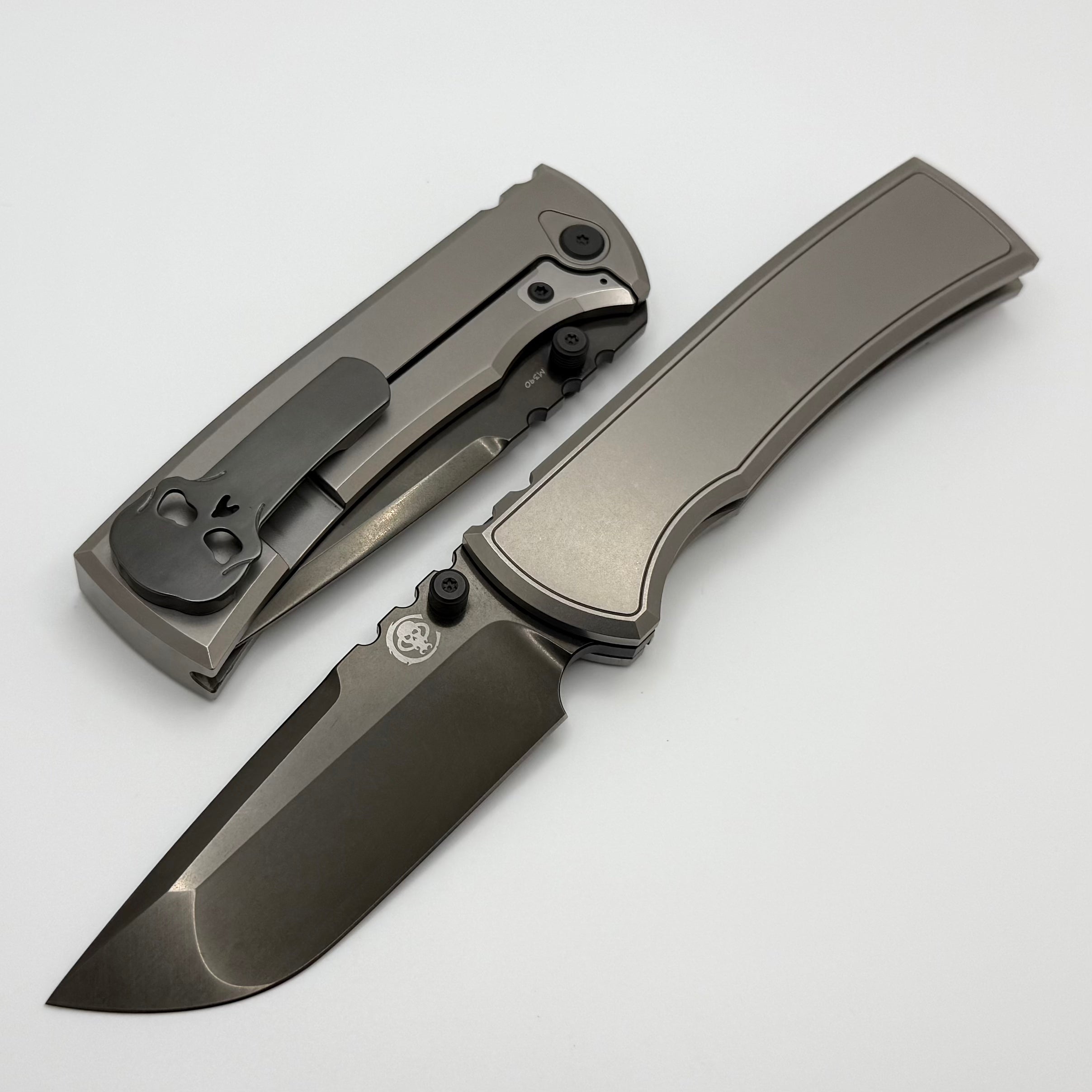 Chaves Knives Redencion 229 Bright Stonewash DLC w/ Titanium Integral