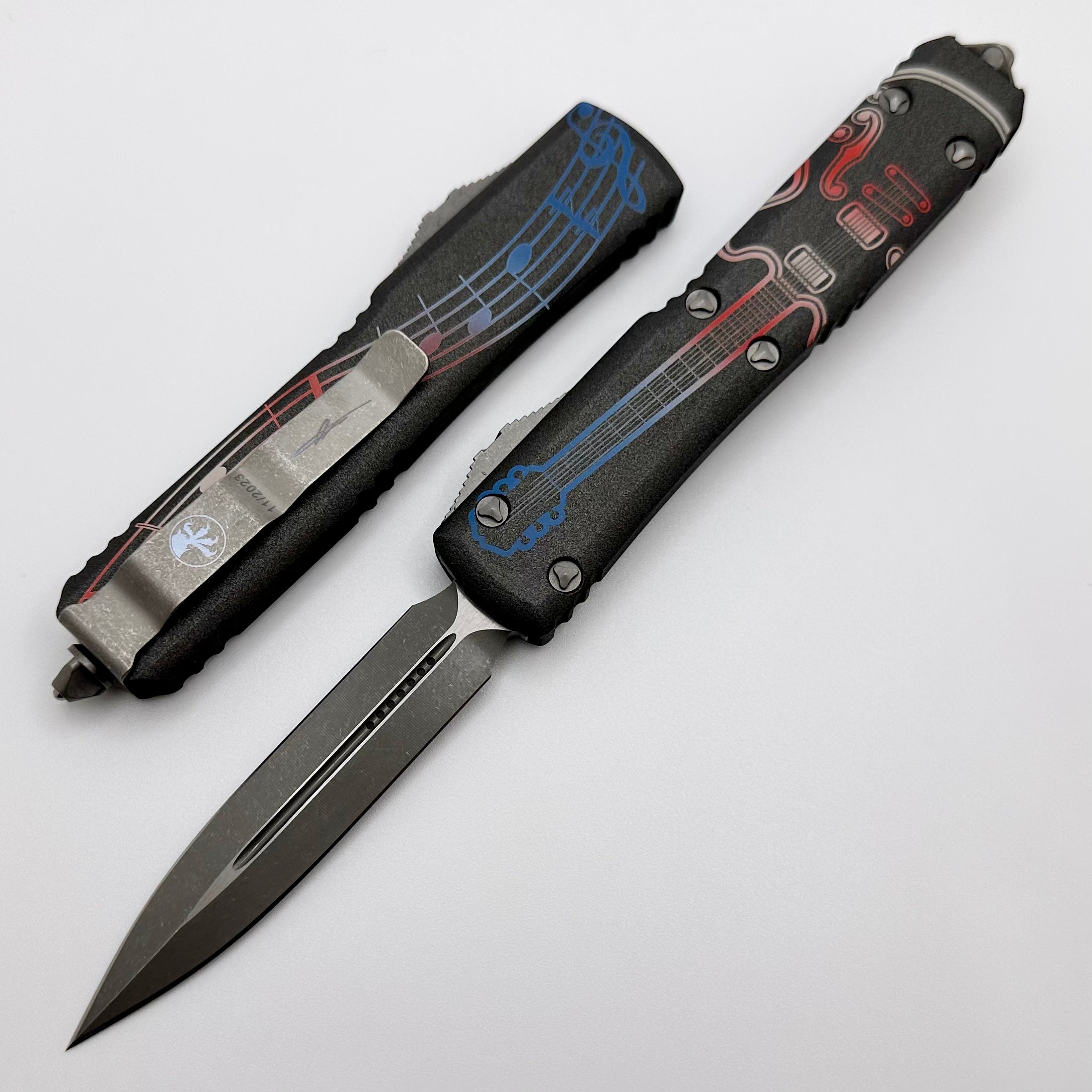 Microtech Ultratech NCKS 2023 Red, White & Blue Double Edge Apocalypti