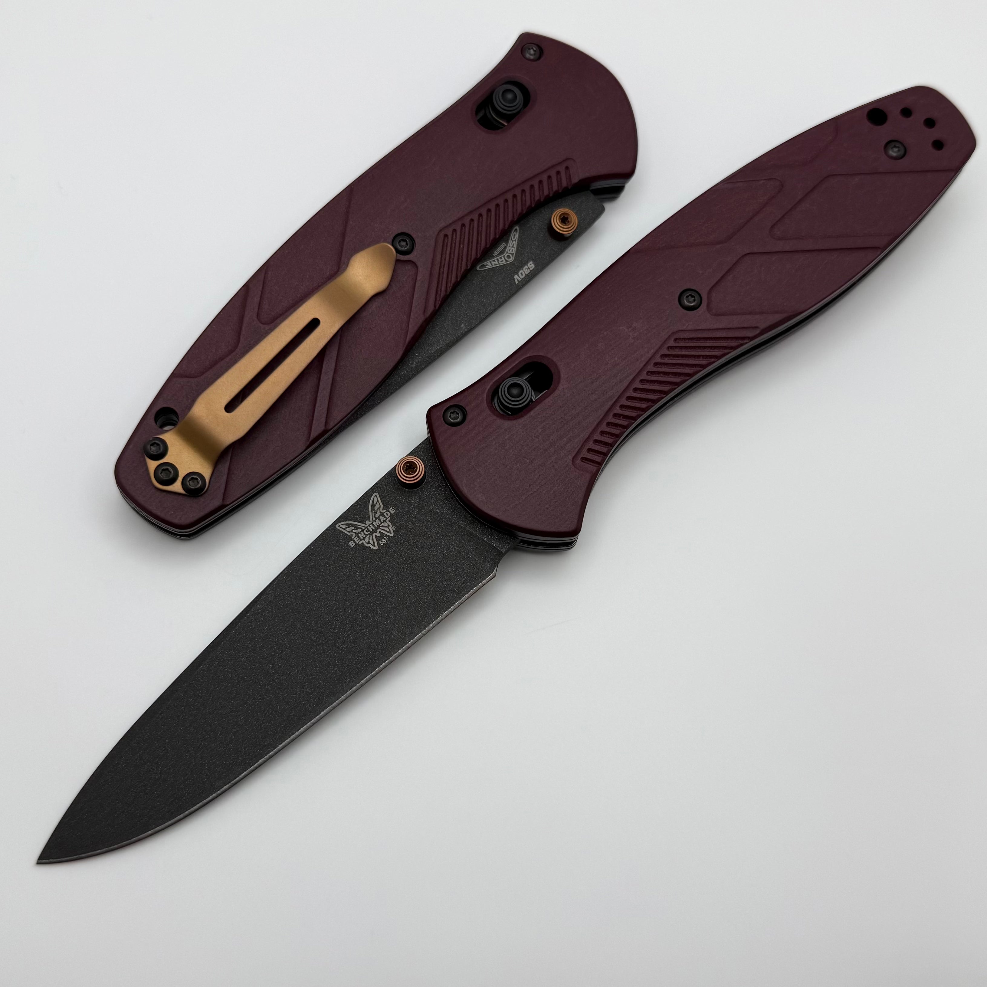 Benchmade Barrage Redstone Richlite & S30V Drop Point 581BK-04