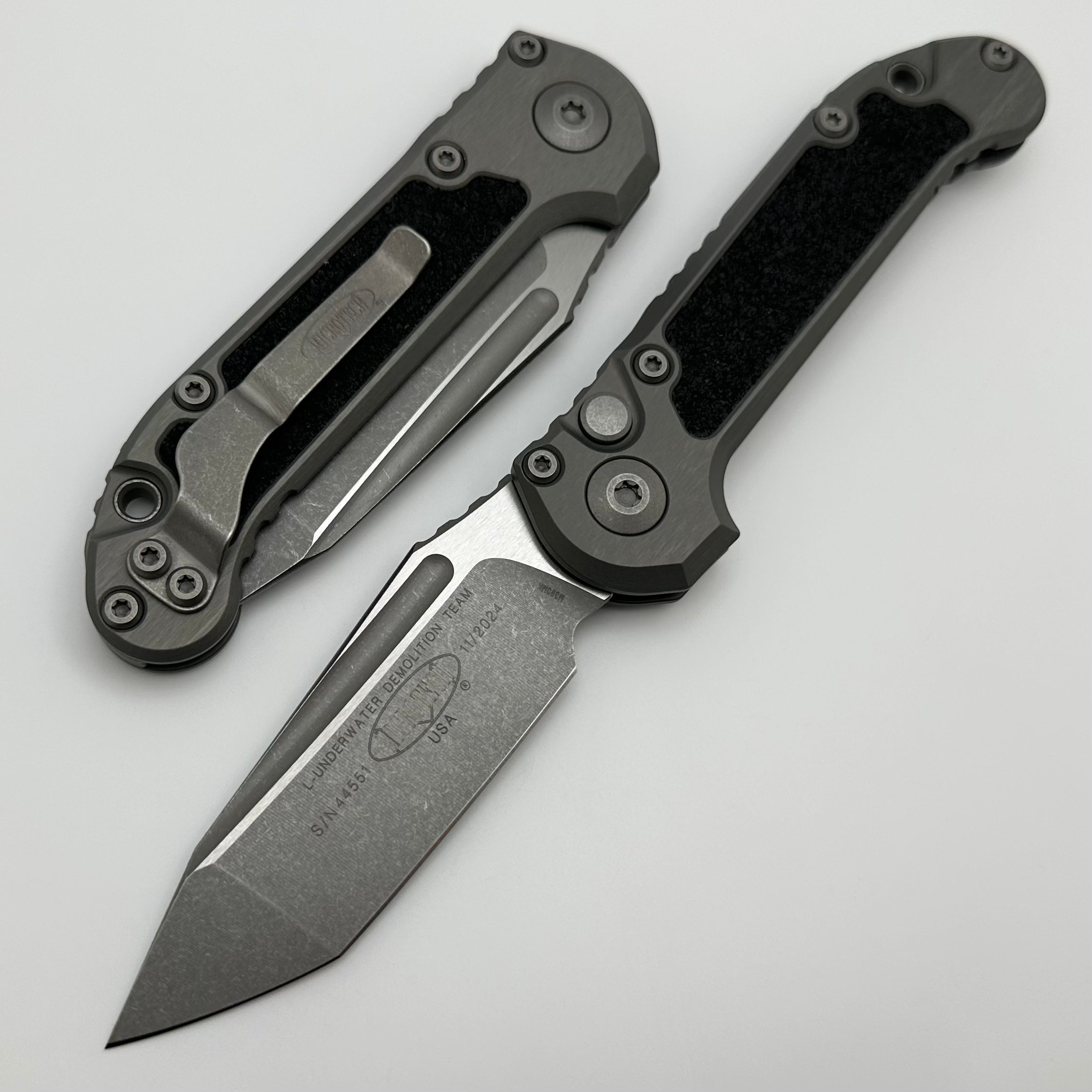Microtech Knives LUDT Gen III Apocalyptic Tanto w/ Natural Clear Handl