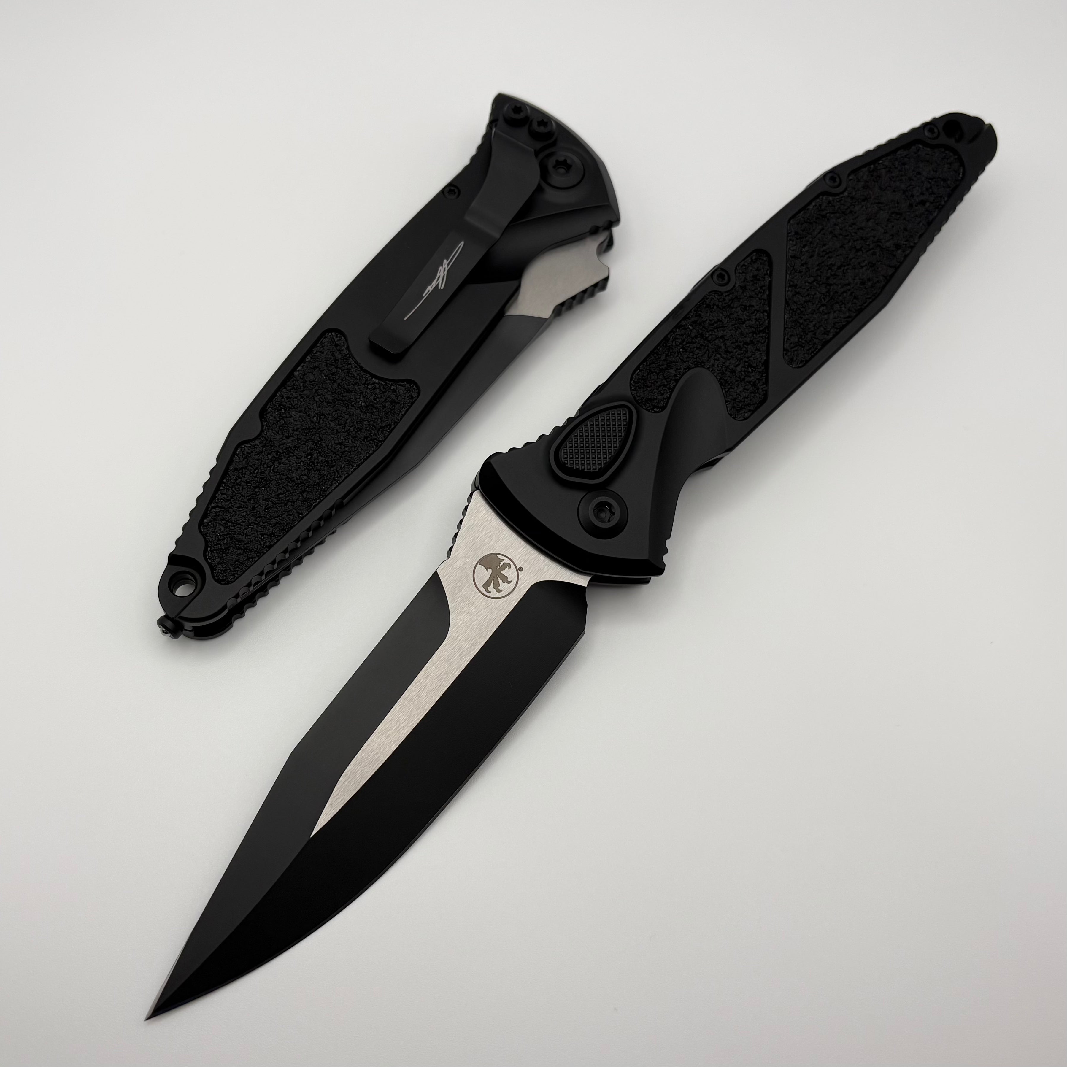 Microtech Socom Elite Spear Point Auto Black Tactical Standard Signatu