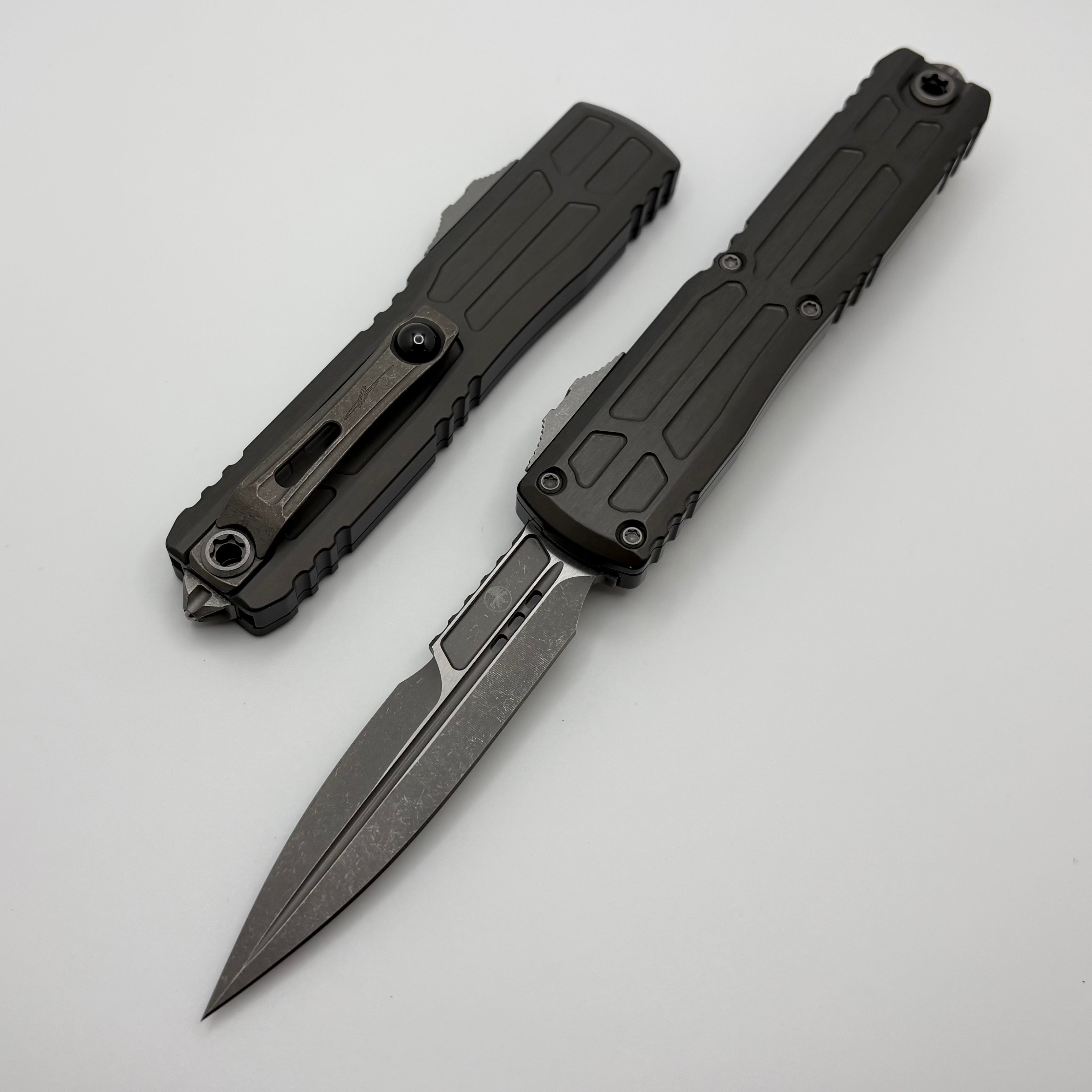 Microtech Ultratech EX - ZBP Bayonet Apocalyptic w/ Natural Clear Mill