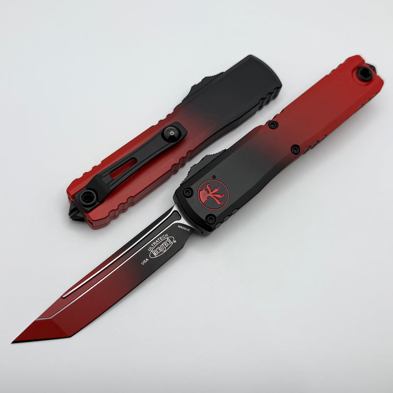 Microtech Ultratech ZBP Faded Black/Red Tanto M390MK w/ Red 1123-1FBKR