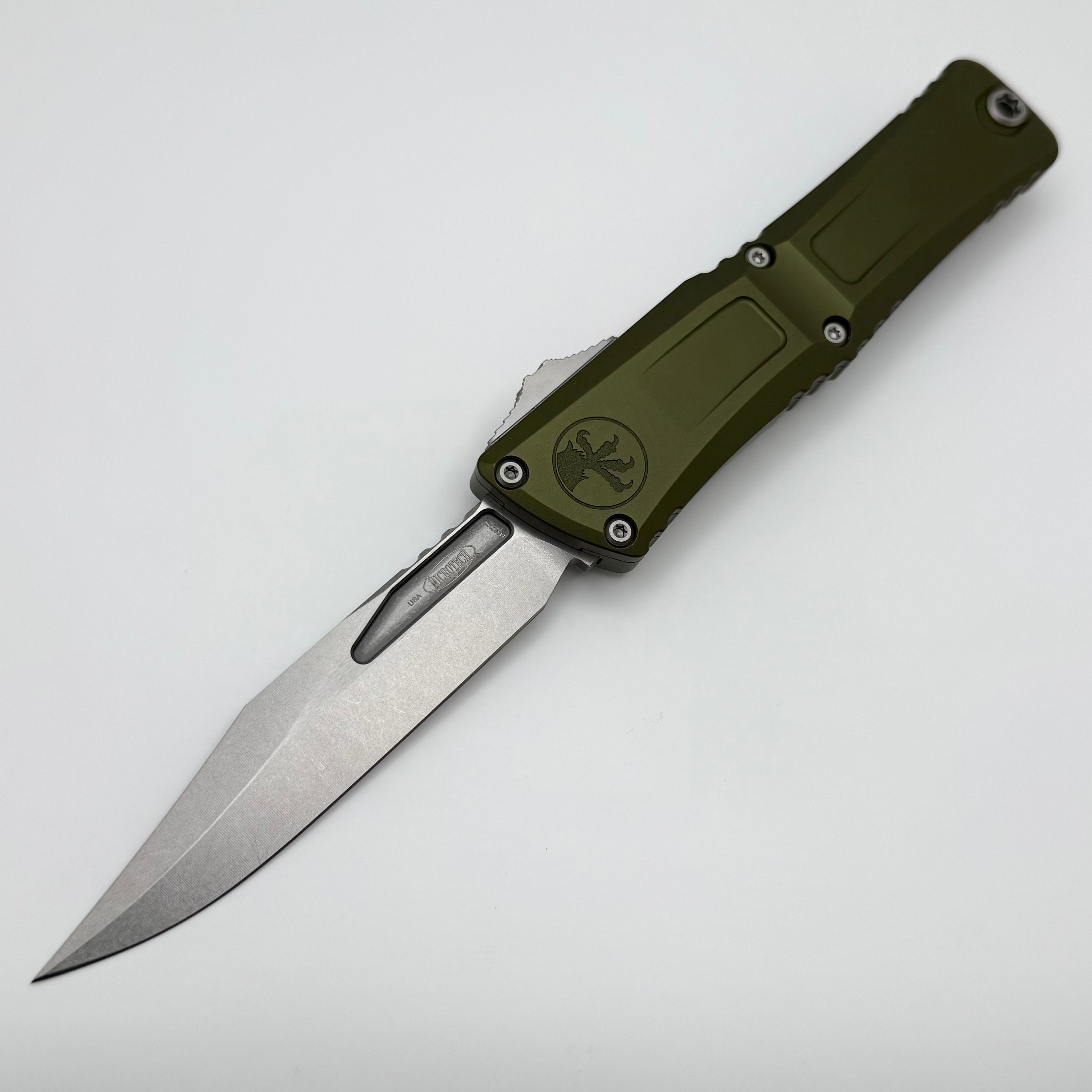 Grenade Blem Microtech Knives Combat Troodon Gen III Stonewash Bowie w