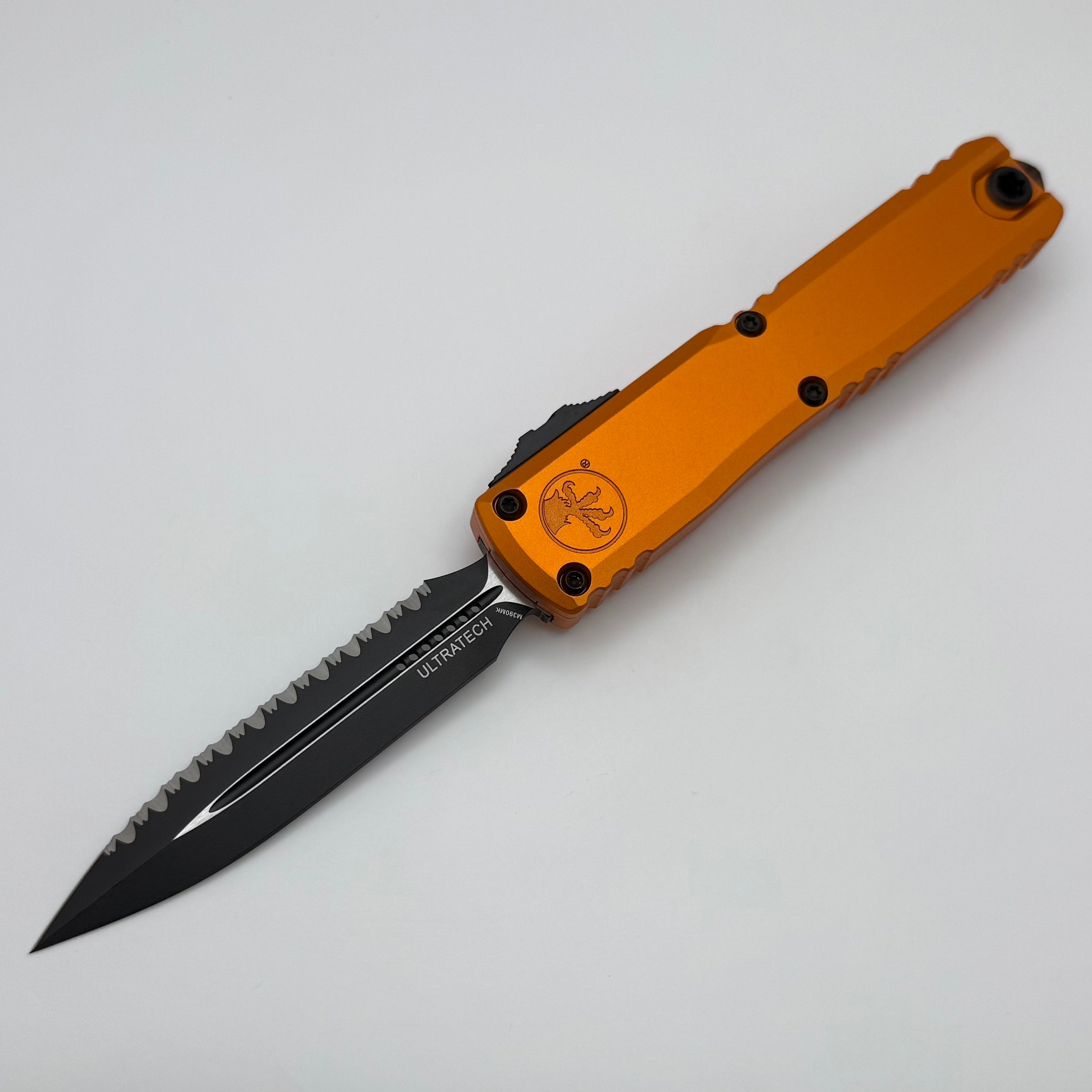Microtech Ultratech Gen IV D/E Tactical Full Serrated w/ Orange Handle
