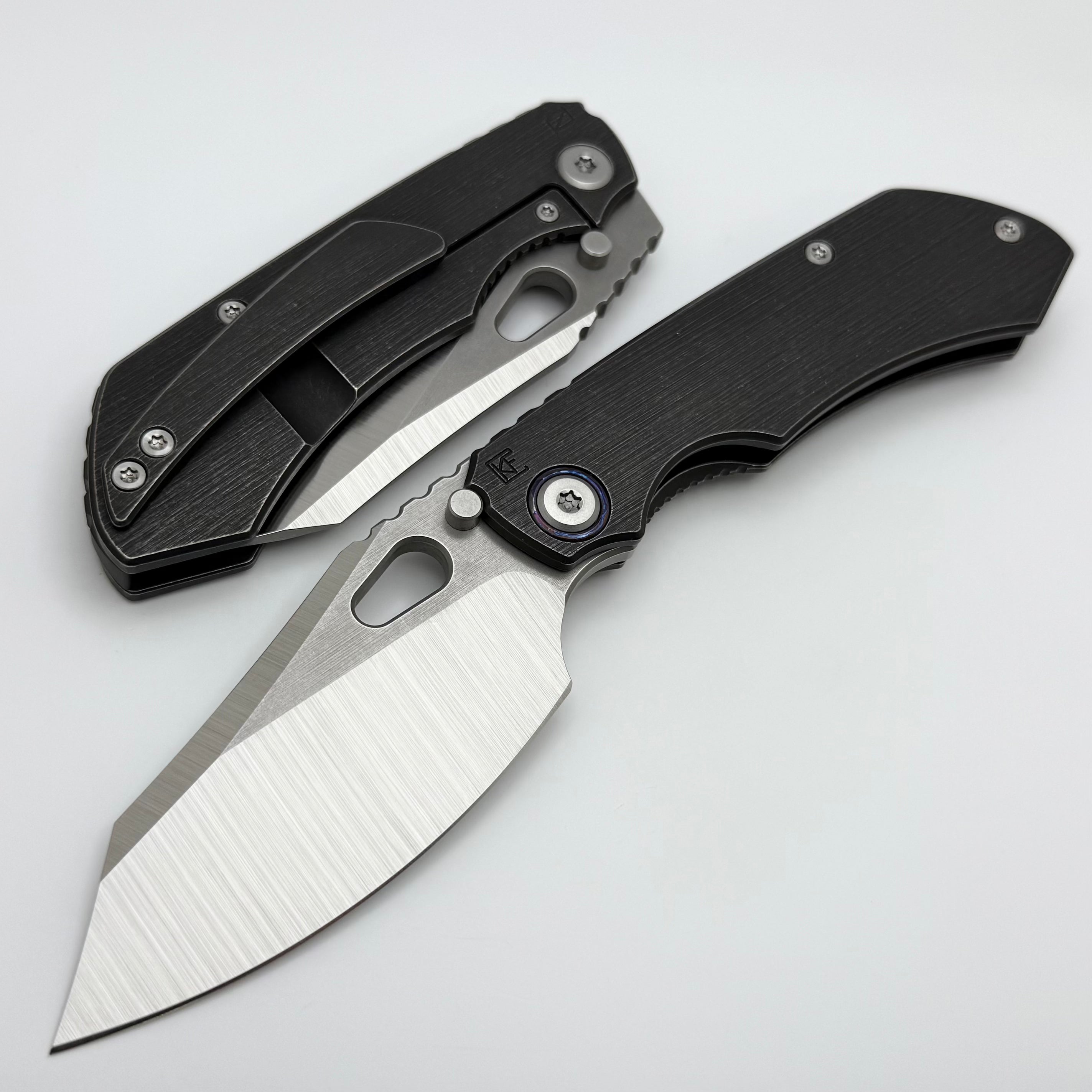 Custom Knife Factory Evo 3.0C Dark Ti w/ Rotten Design Regrind M390