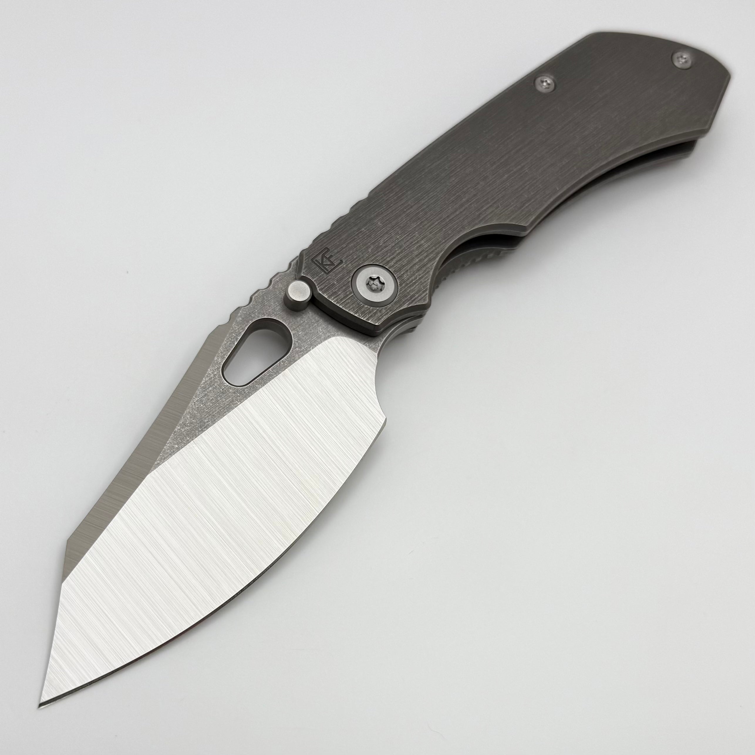 Custom Knife Factory Evo 3.0A Stonewash w/ Rotten Design Regrind M390