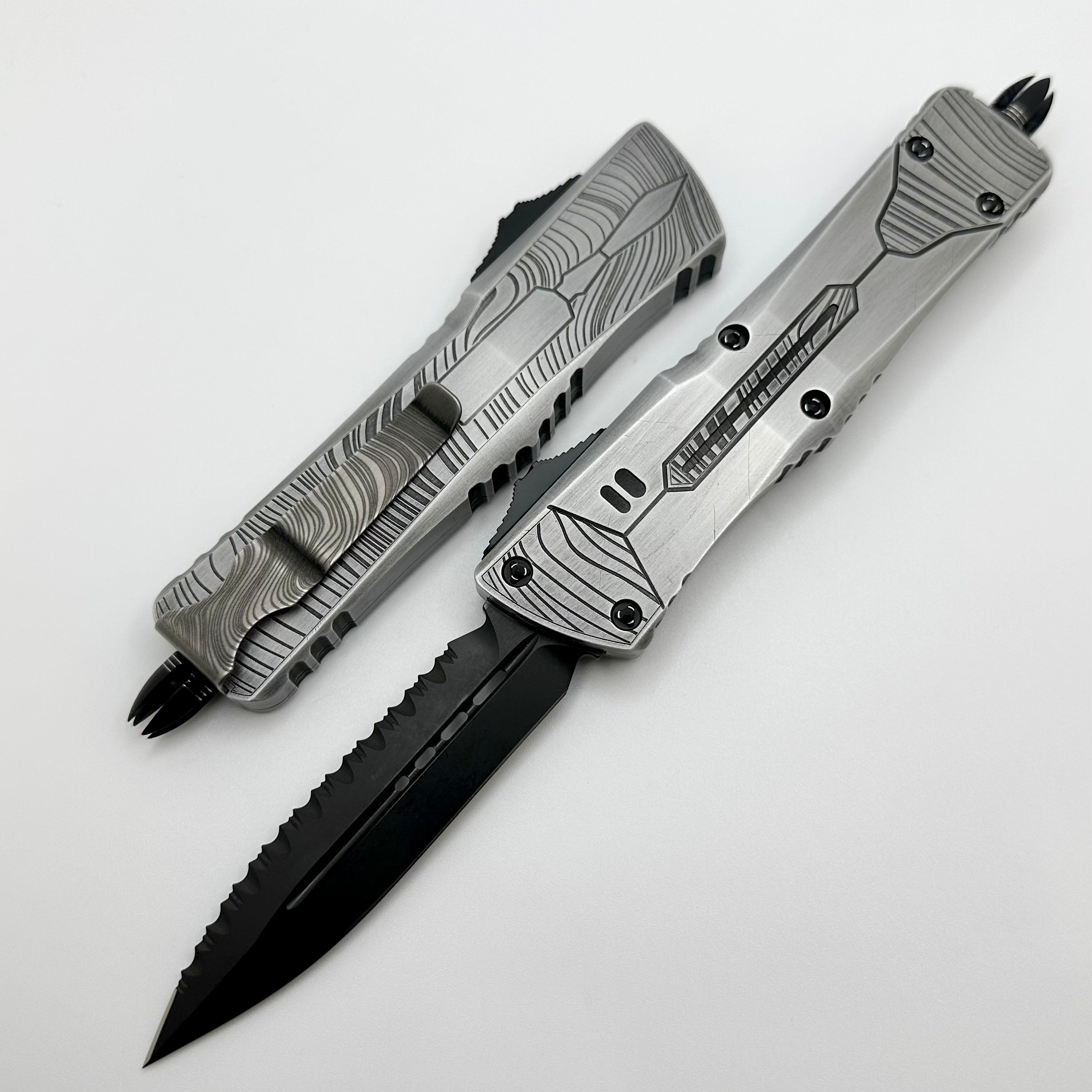 Microtech Combat Troodon Beskar Double Edge Full Serrated DLC Standard