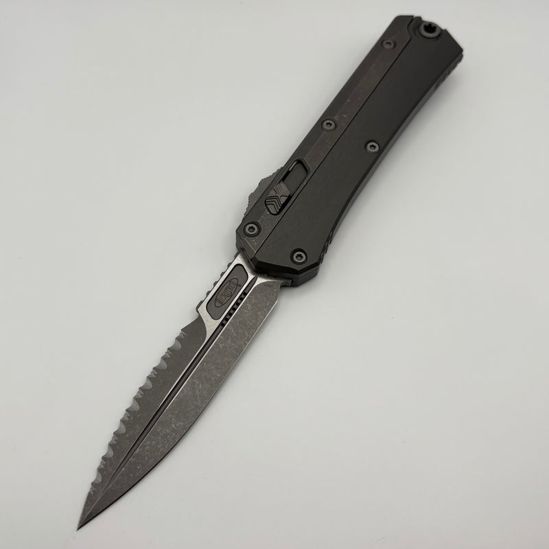 Pre-Owned Microtech Glykon Natural Clear Apocalyptic Standard Bayonet