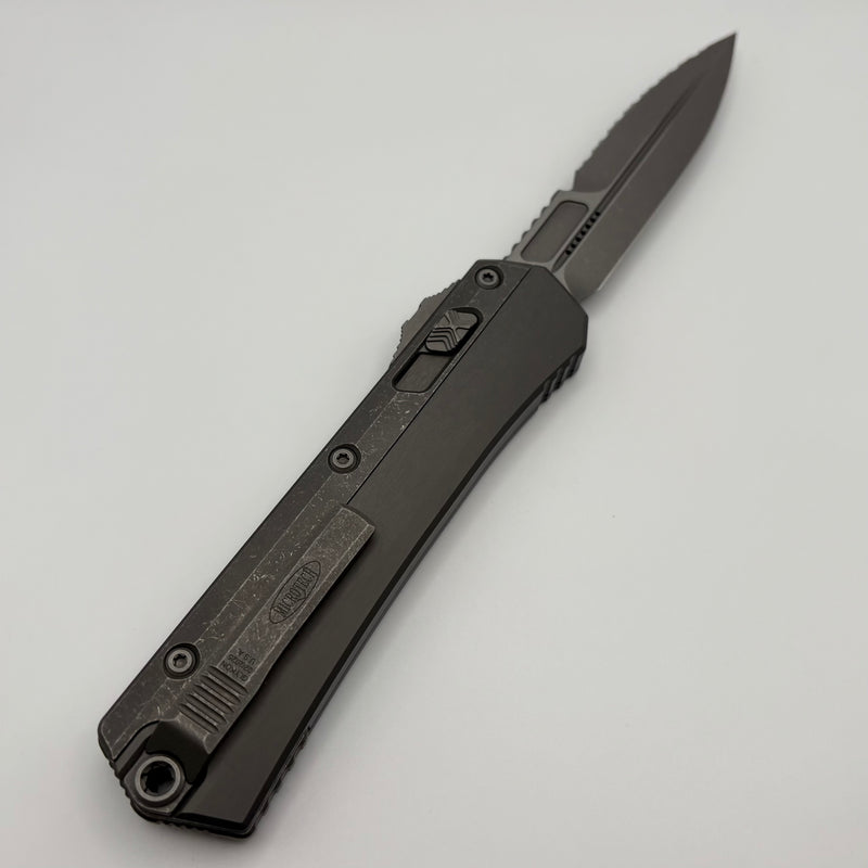 Pre-Owned Microtech Glykon Natural Clear Apocalyptic Standard Bayonet