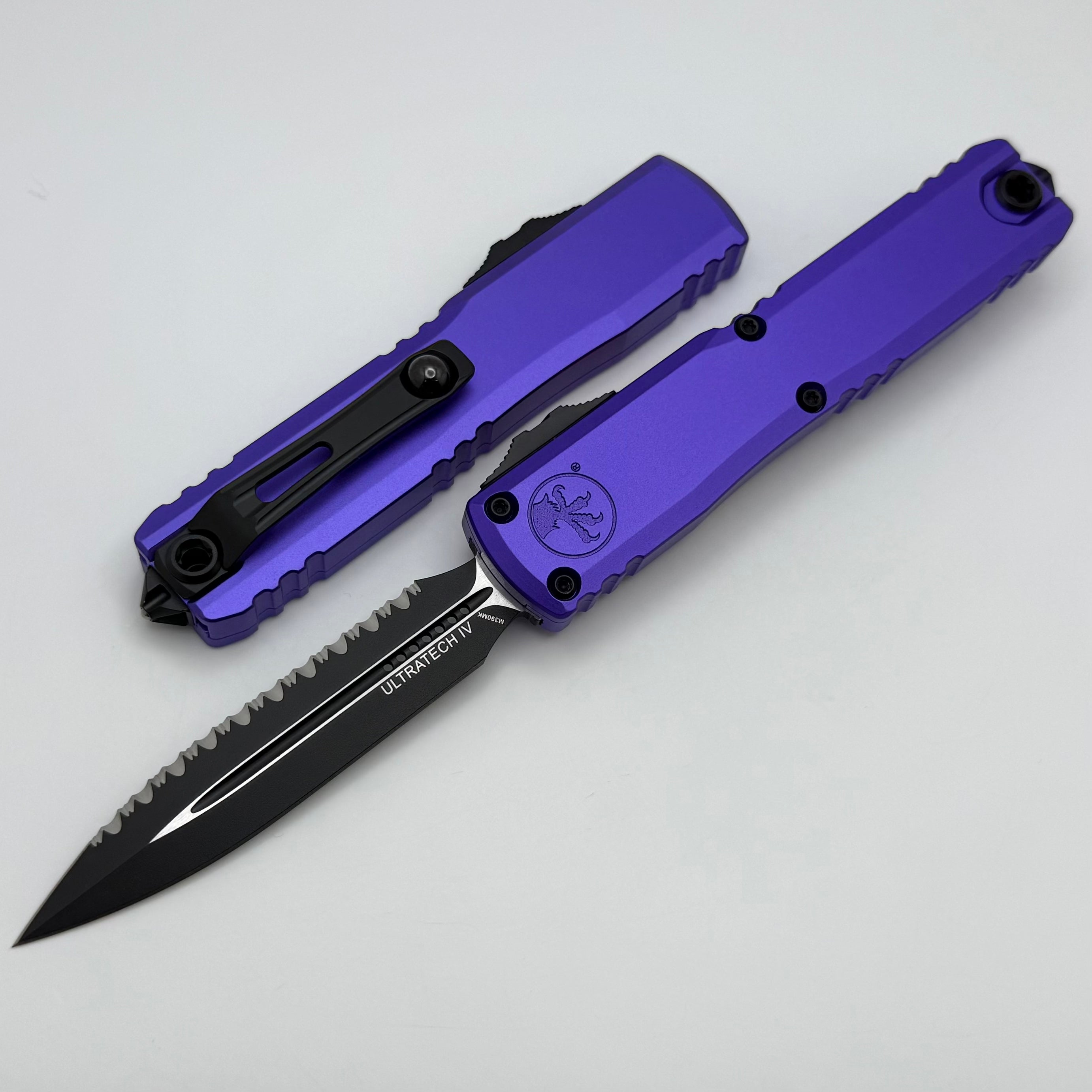 Microtech Ultratech Gen IV D/E Tactical Full Serrated w/ Purple Handle