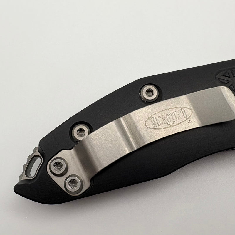 Factory Blem Microtech Borka Stitch Stonewash Partial Serrated & Black