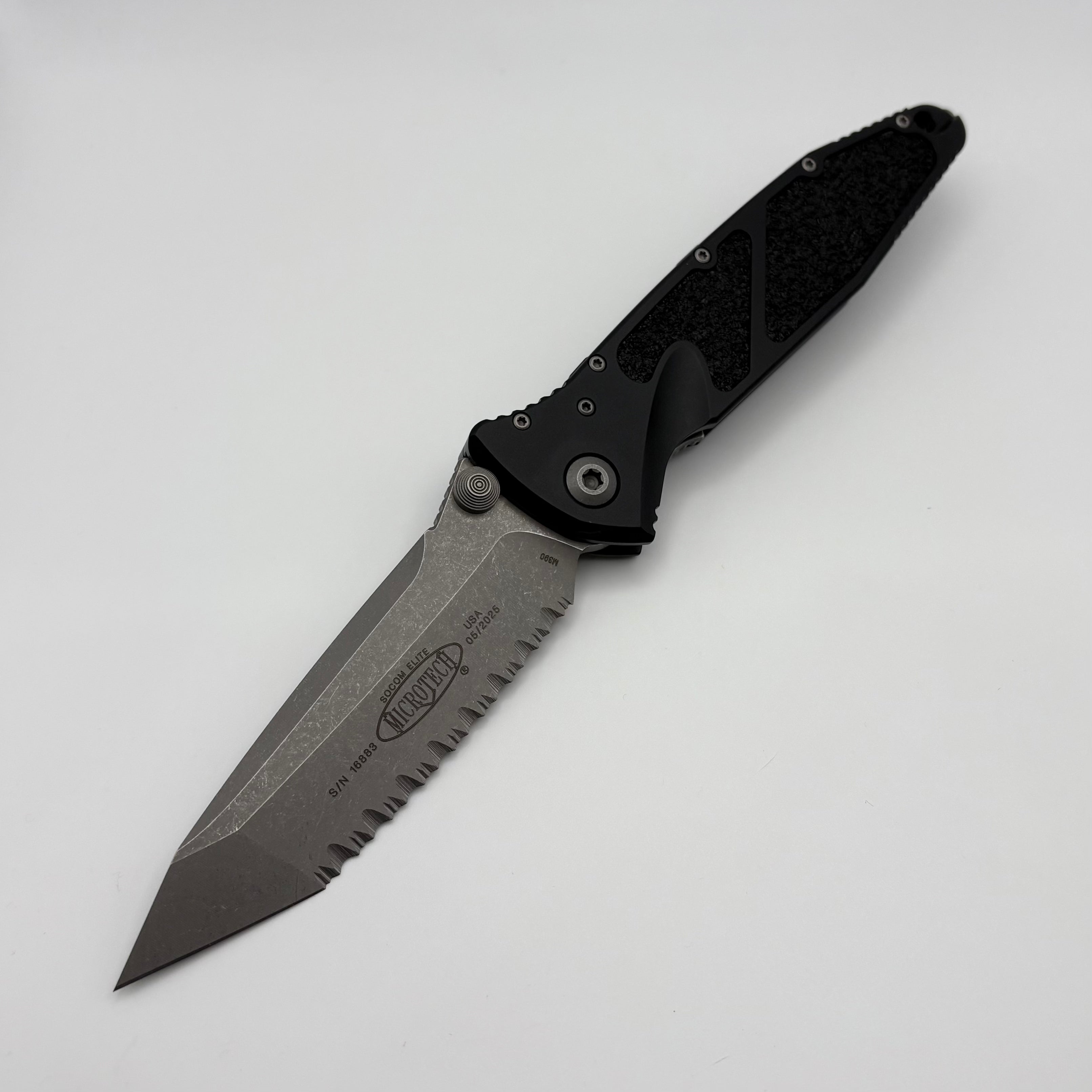 Grenade Blem Microtech Socom Elite Fully Serrated Tanto Edge Manual Bl