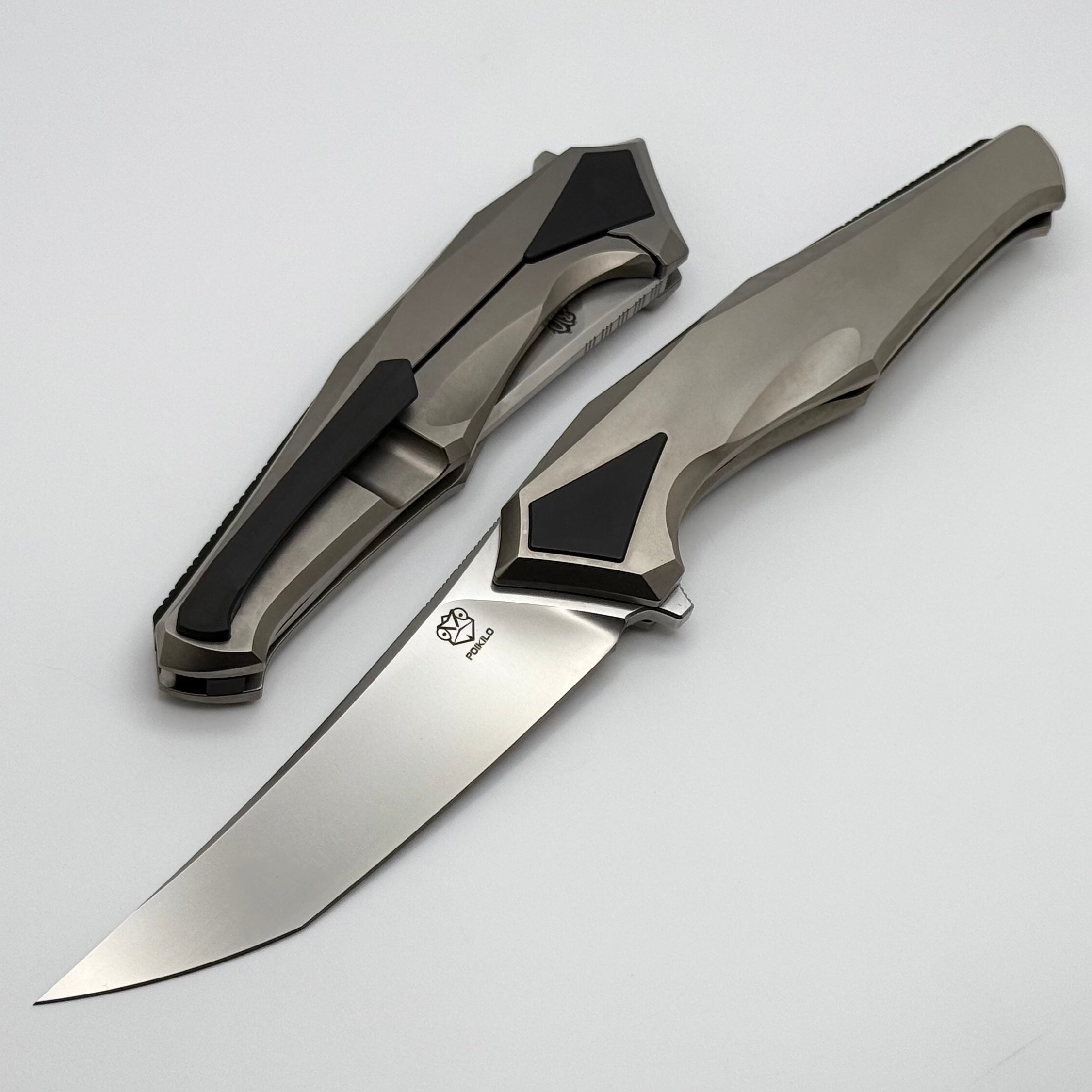 Poikilo Blade Rhino Standard 2 w/ Titanium Handles & Pearlescent Stone